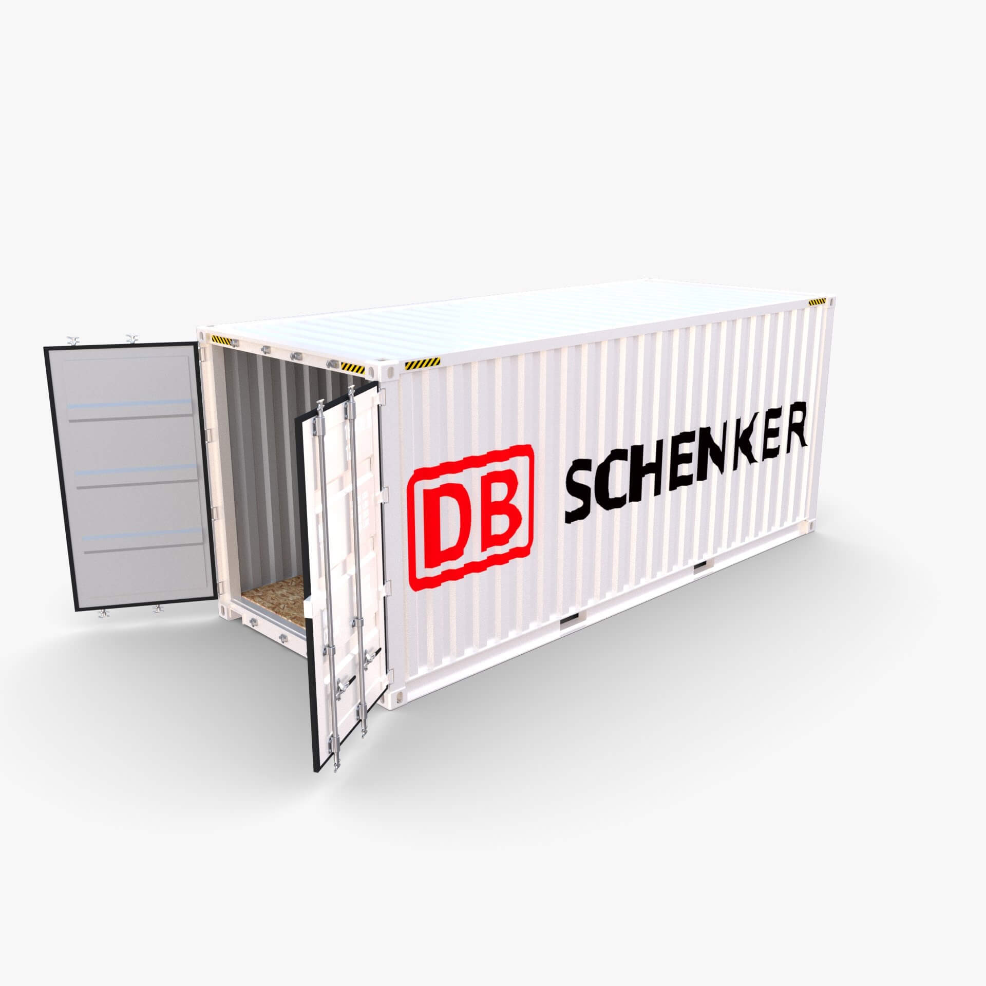 20ft Shipping Container DB Schenker - 3D Model by dragosburian