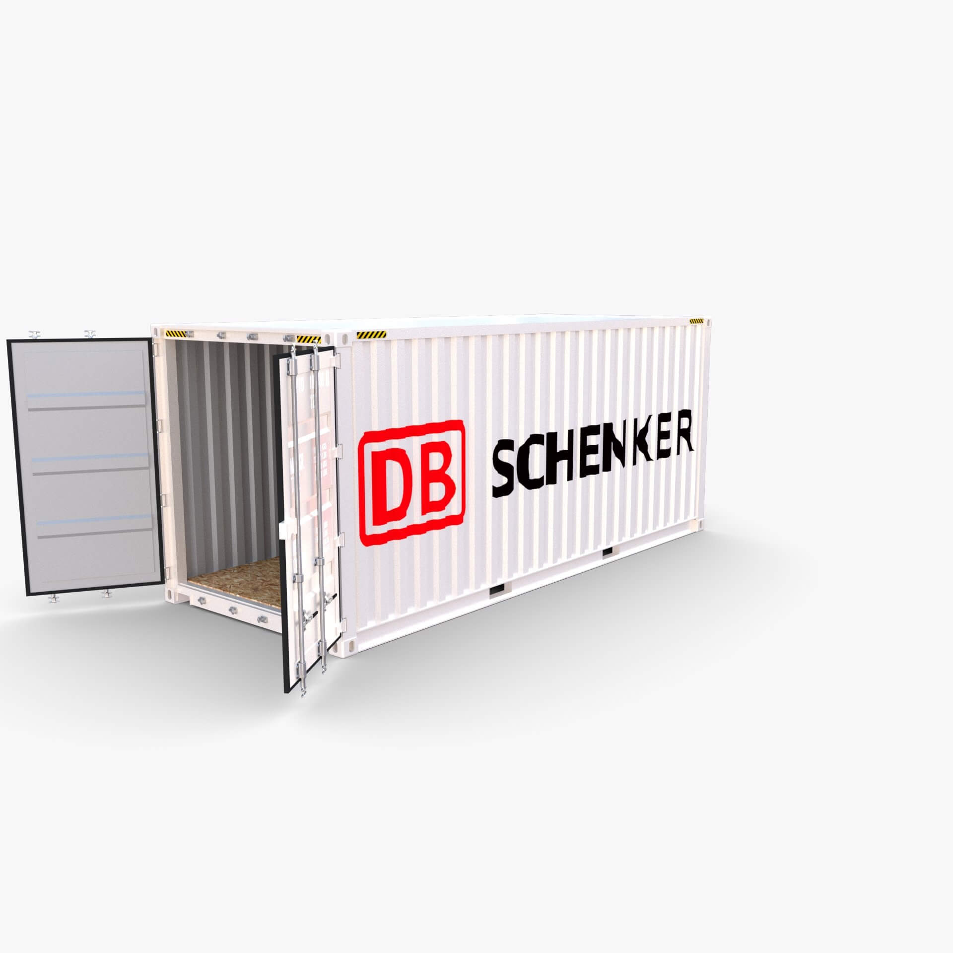 20ft Shipping Container DB Schenker - 3D Model by dragosburian