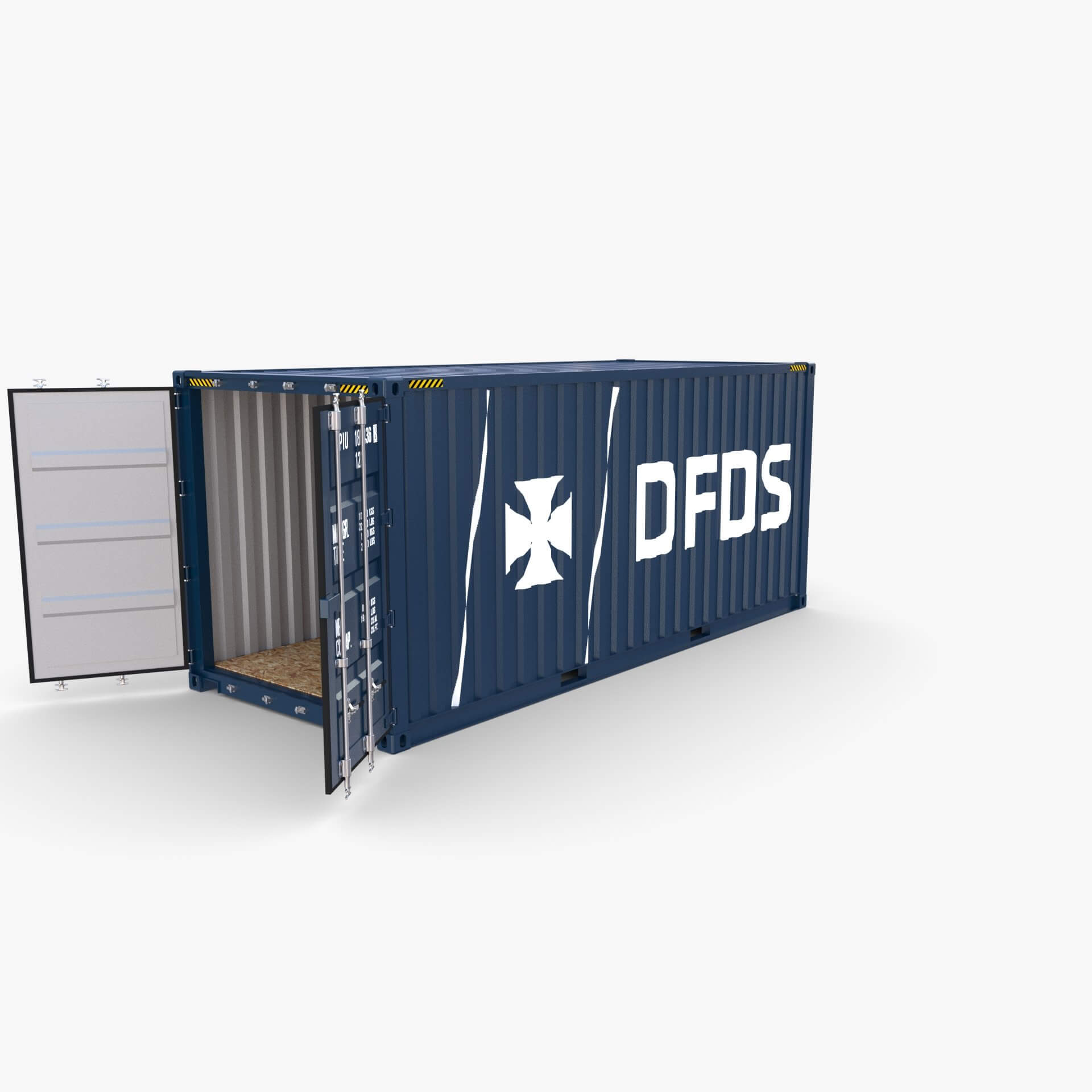 20ft Shipping Container DFDS - 3D Model by dragosburian