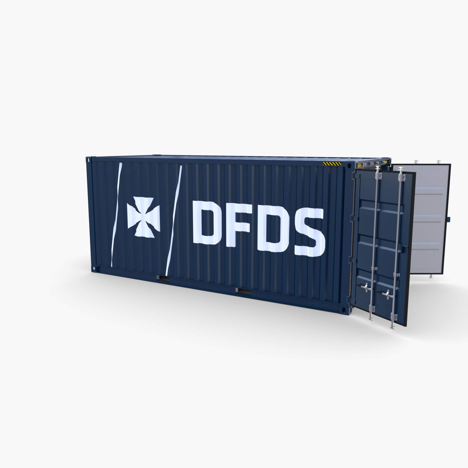 20ft Shipping Container DFDS - 3D Model by dragosburian