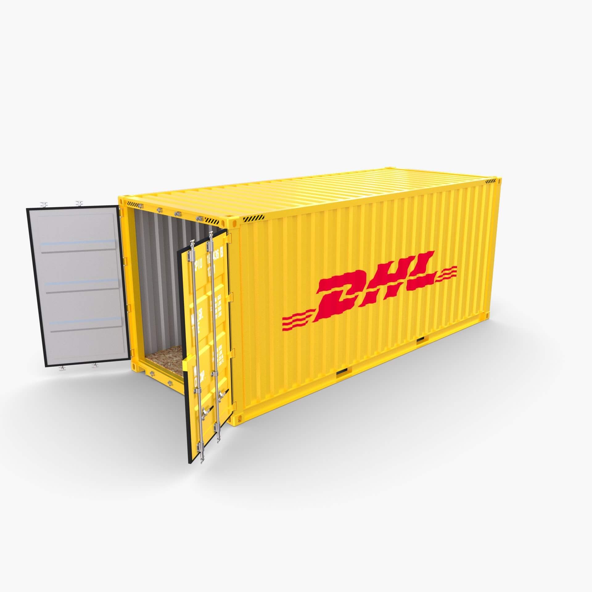 20ft Shipping Container DHL - 3D Model by dragosburian