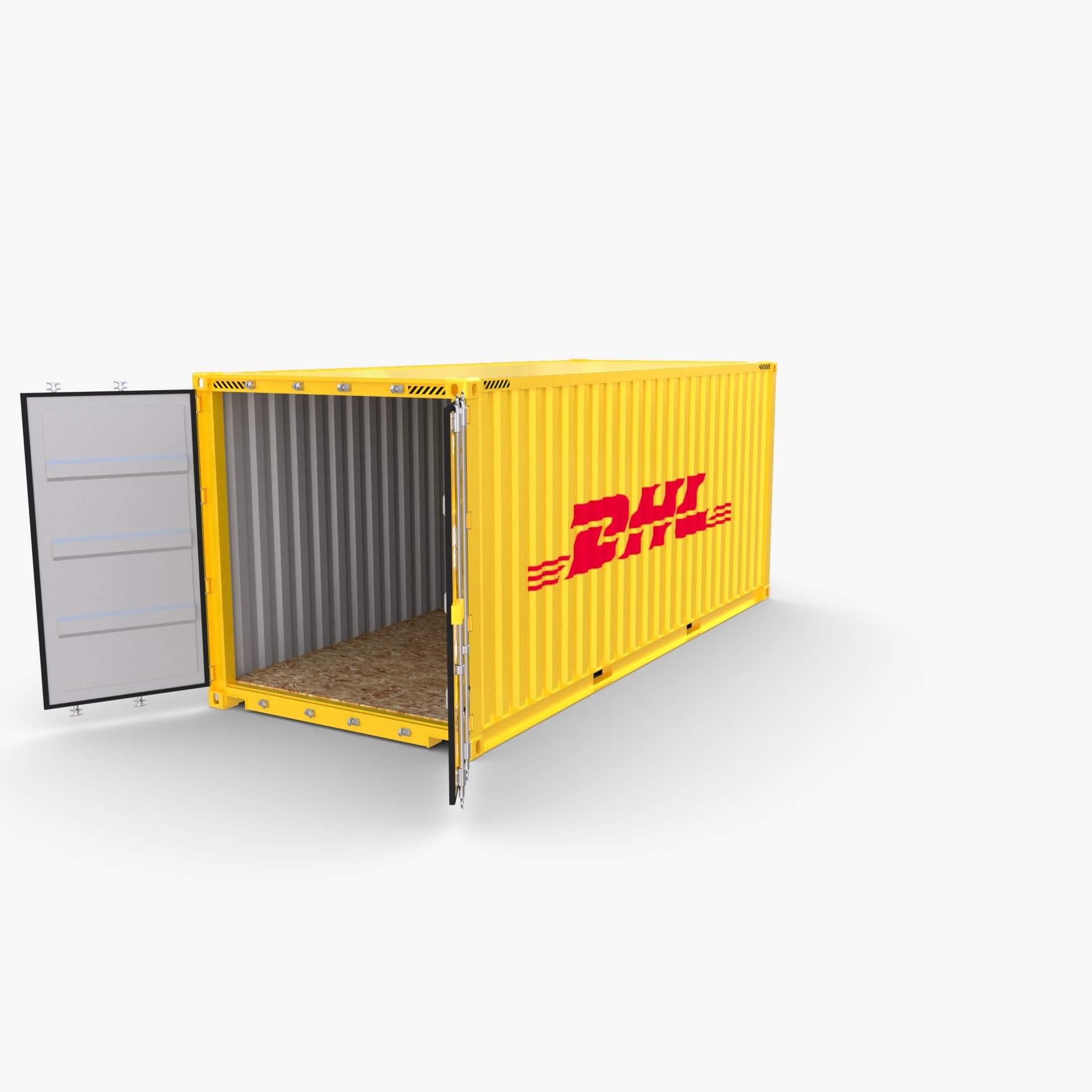 20ft Shipping Container DHL - 3D Model by dragosburian
