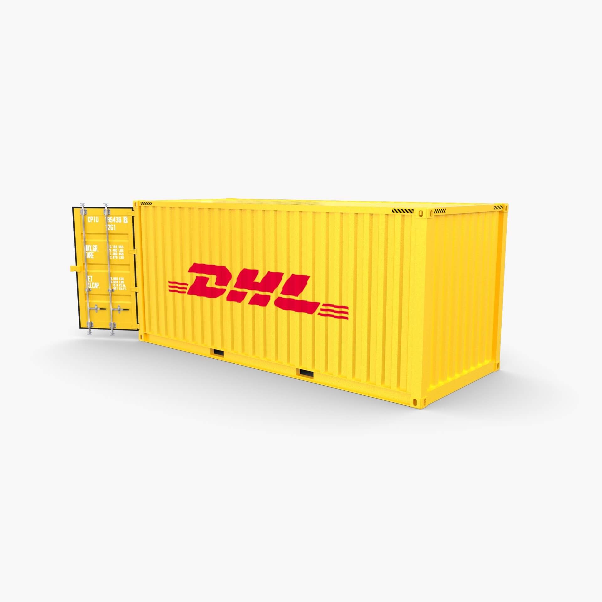 20ft Shipping Container DHL - 3D Model by dragosburian