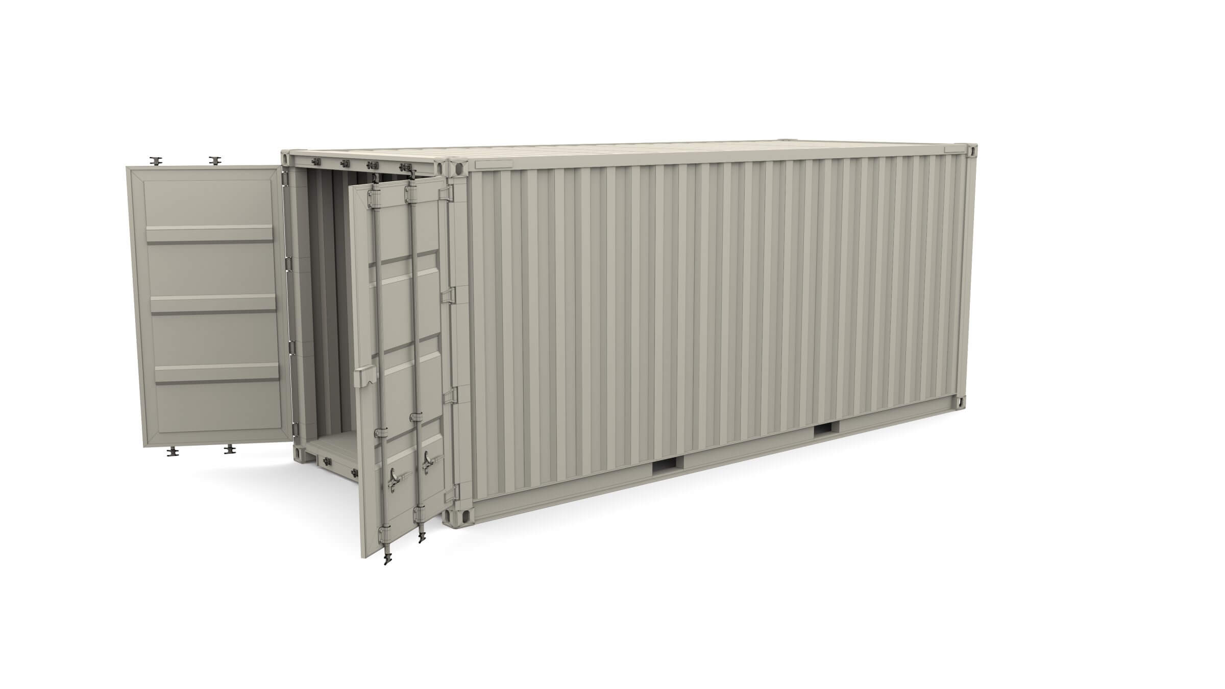 20ft Shipping Container DHL - 3D Model by dragosburian