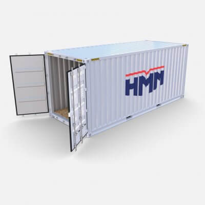 20ft Shipping Container HMM V1 - 3D Model by dragosburian
