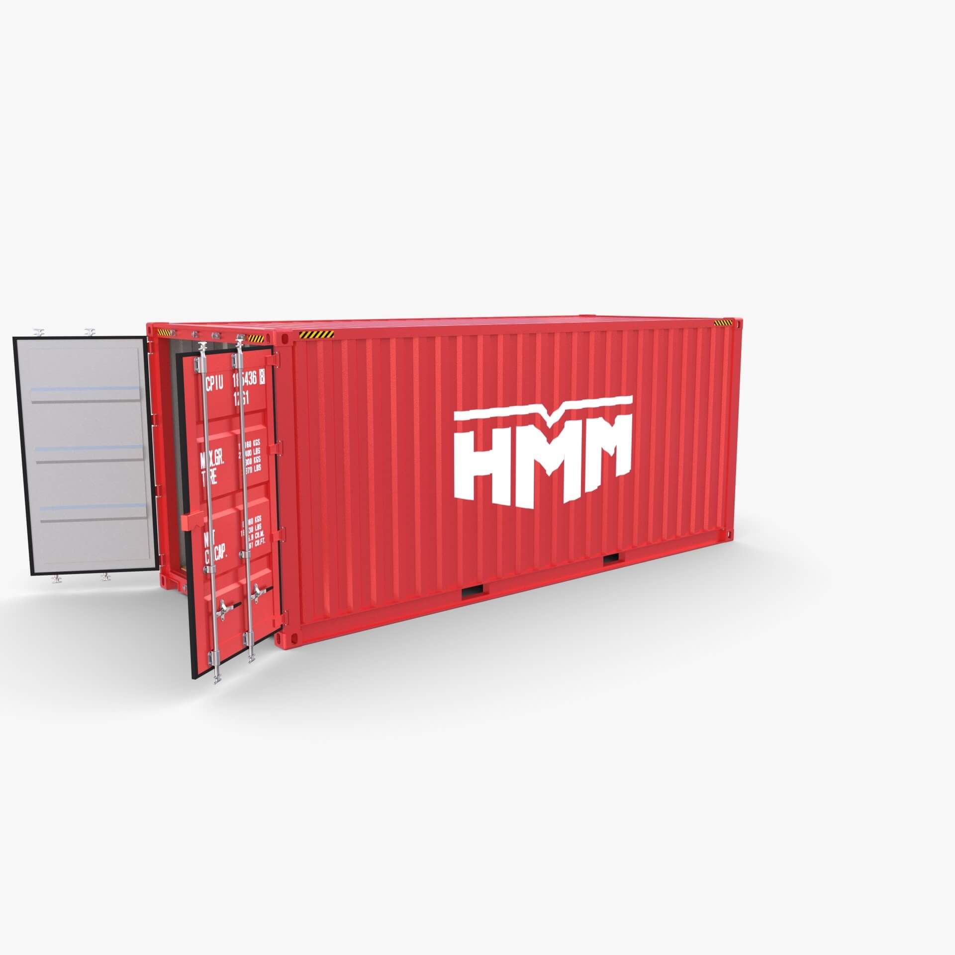20ft Shipping Container HMM V2 - 3D Model by dragosburian