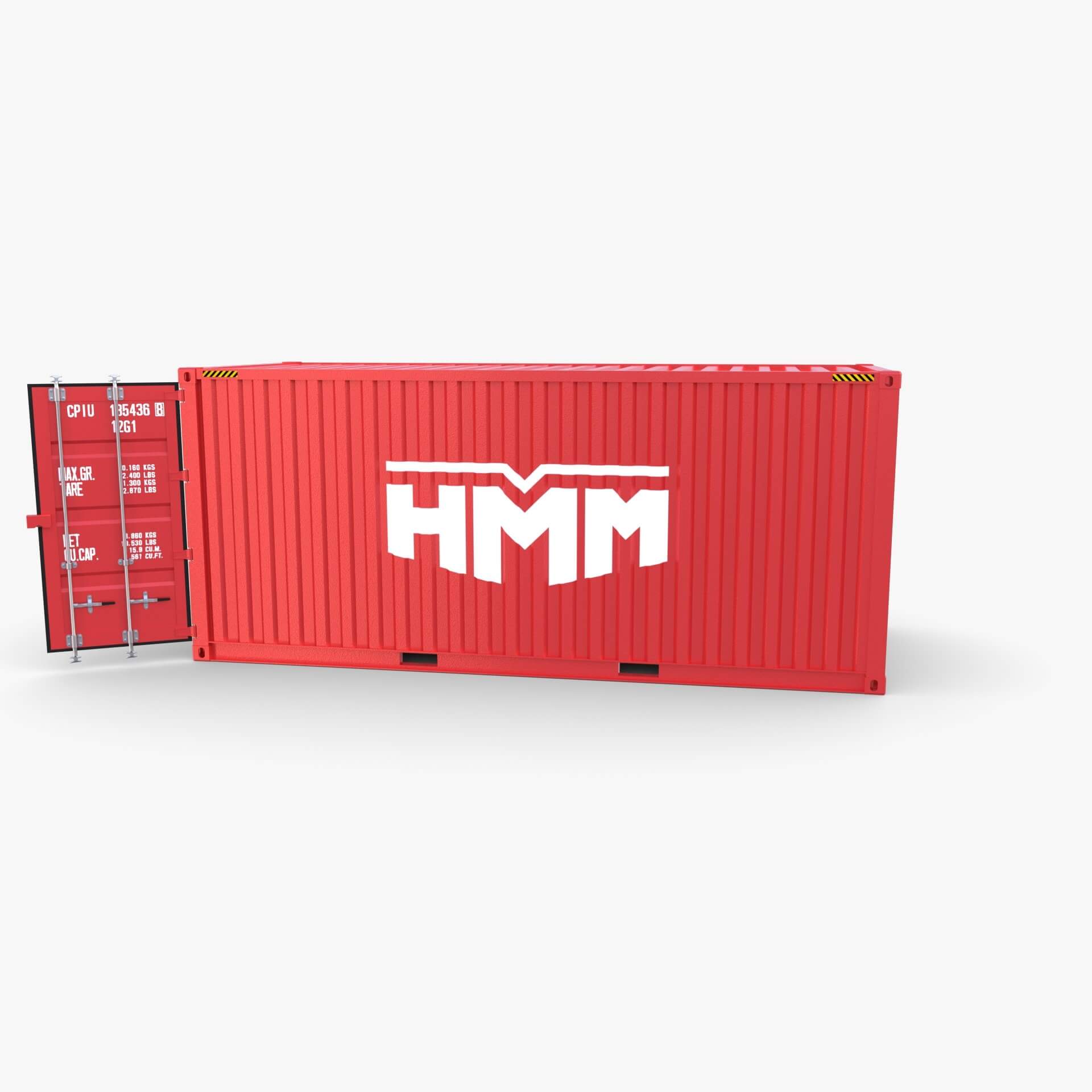 20ft Shipping Container HMM V2 - 3D Model by dragosburian