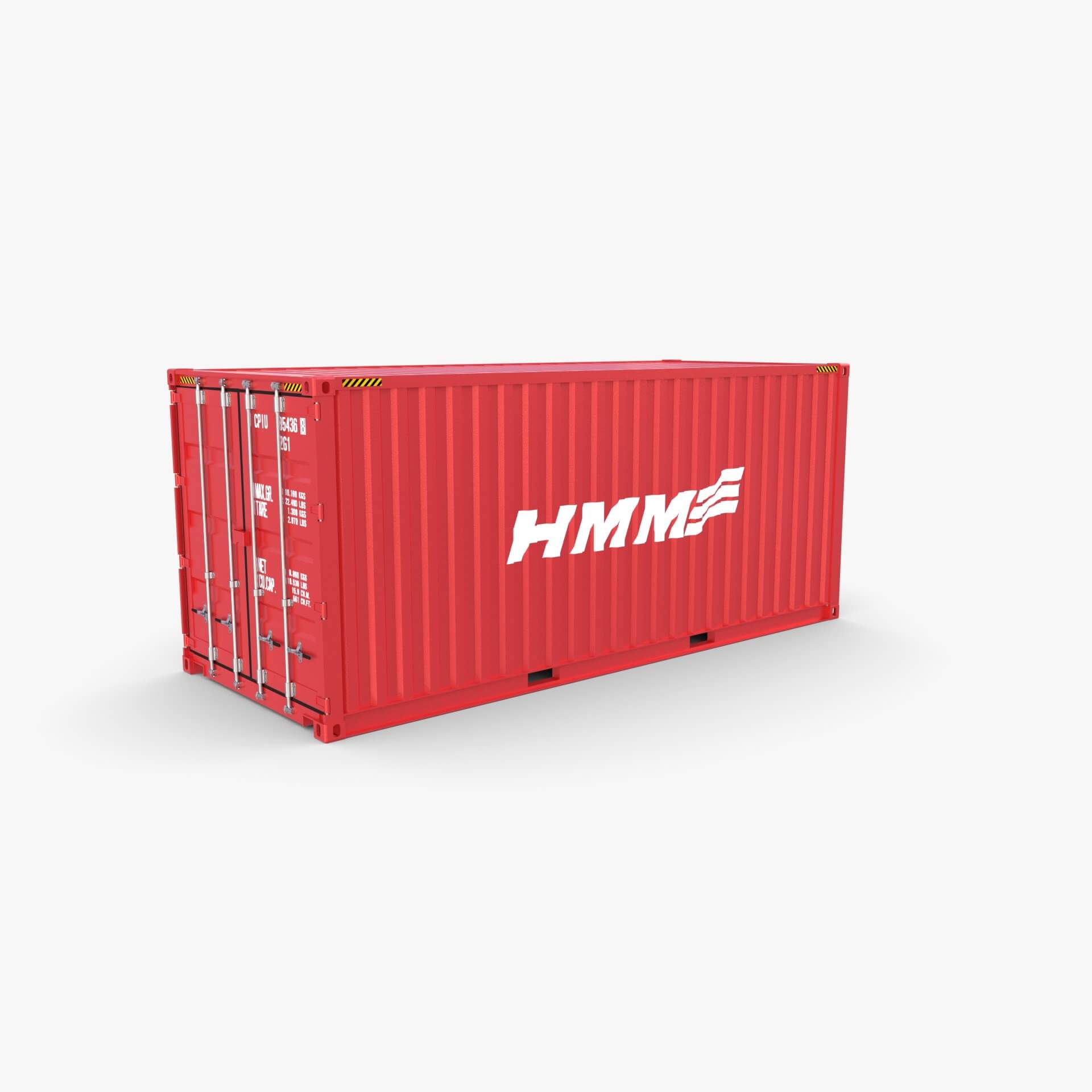 20ft Shipping Container HMM V4 - 3D Model by dragosburian