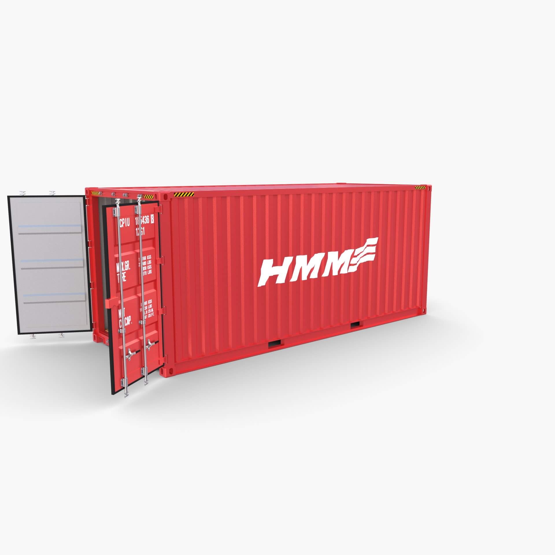 20ft Shipping Container HMM V4 - 3D Model by dragosburian