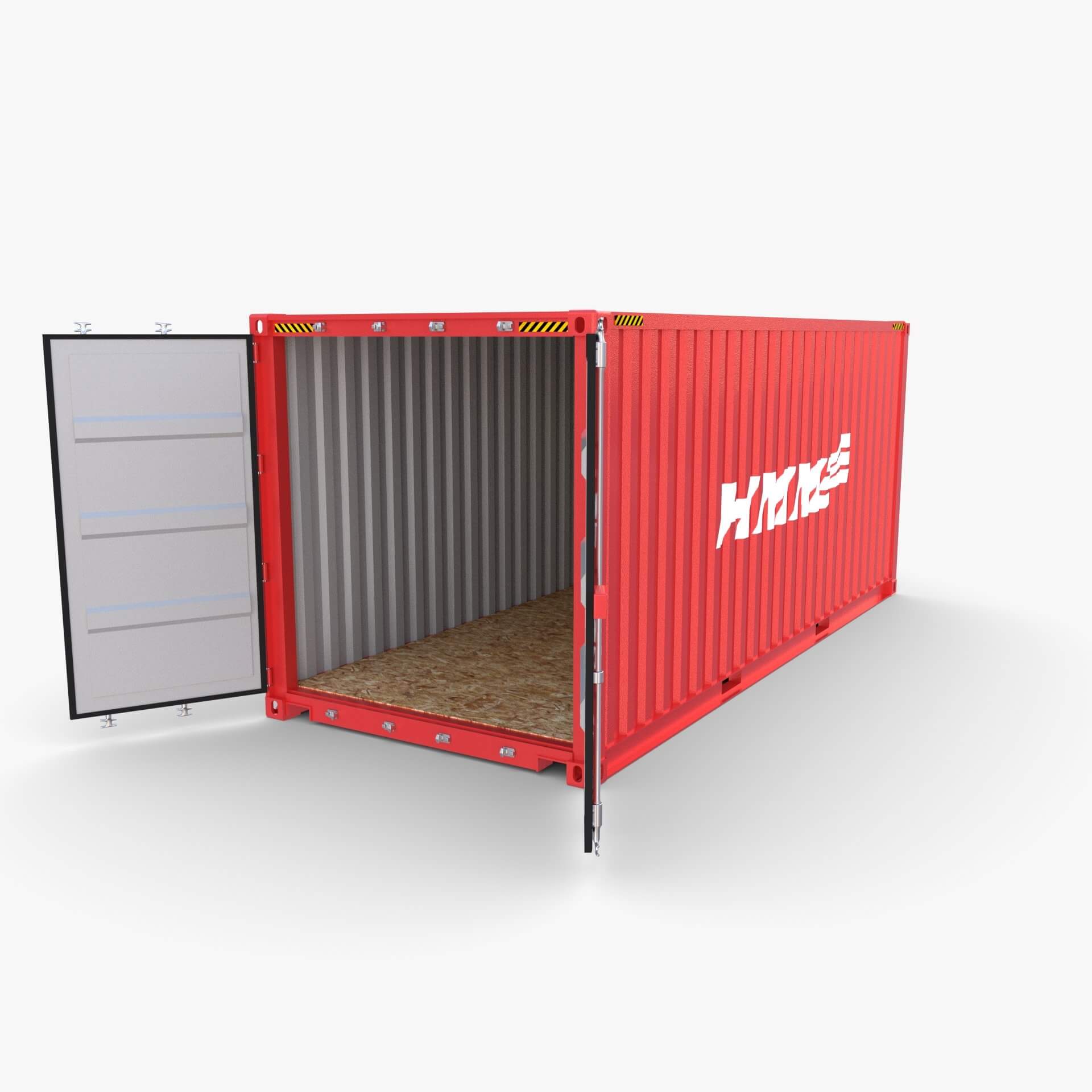 20ft Shipping Container HMM V4 - 3D Model by dragosburian