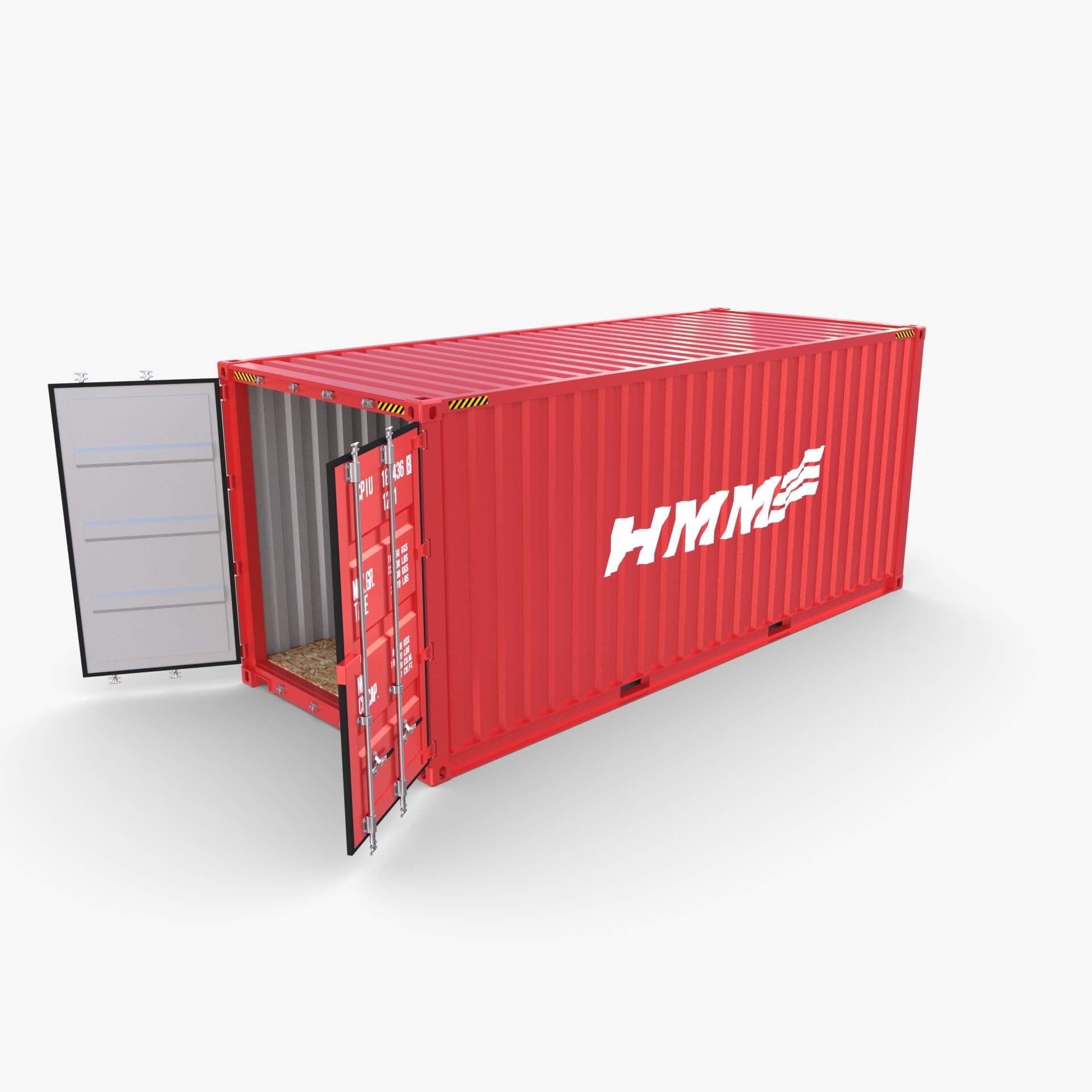 20ft Shipping Container HMM V4 - 3D Model by dragosburian
