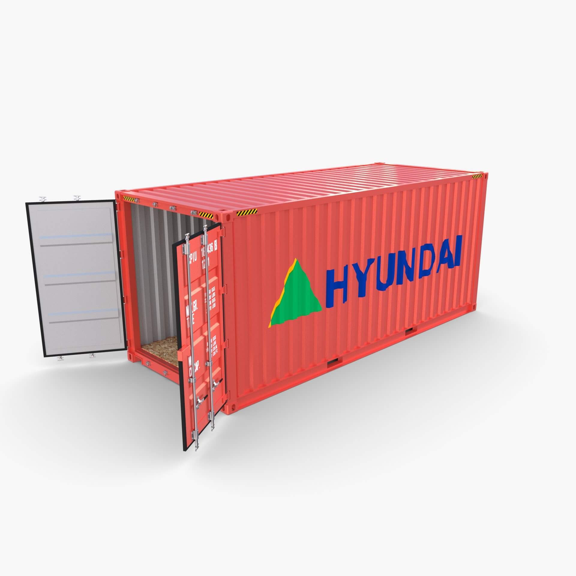 20ft Shipping Container Hyundai - 3D Model by dragosburian