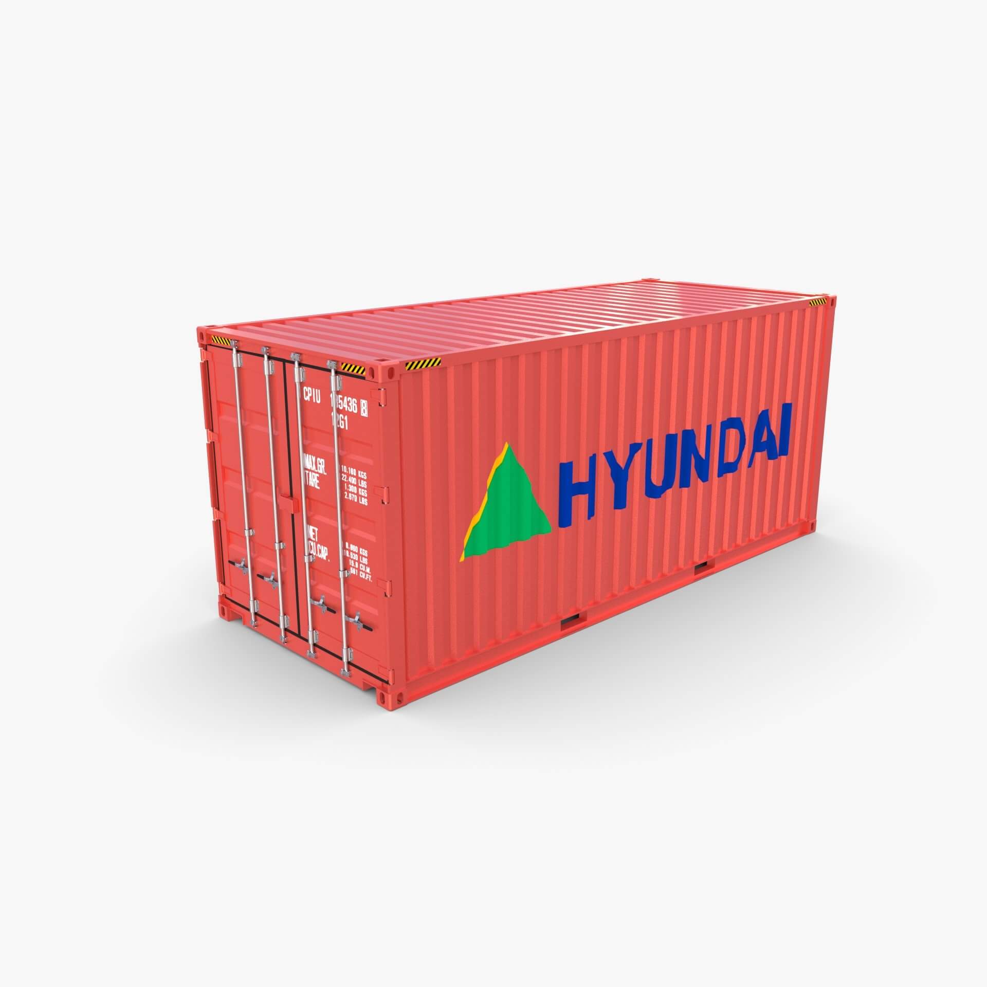 20ft Shipping Container Hyundai - 3D Model by dragosburian