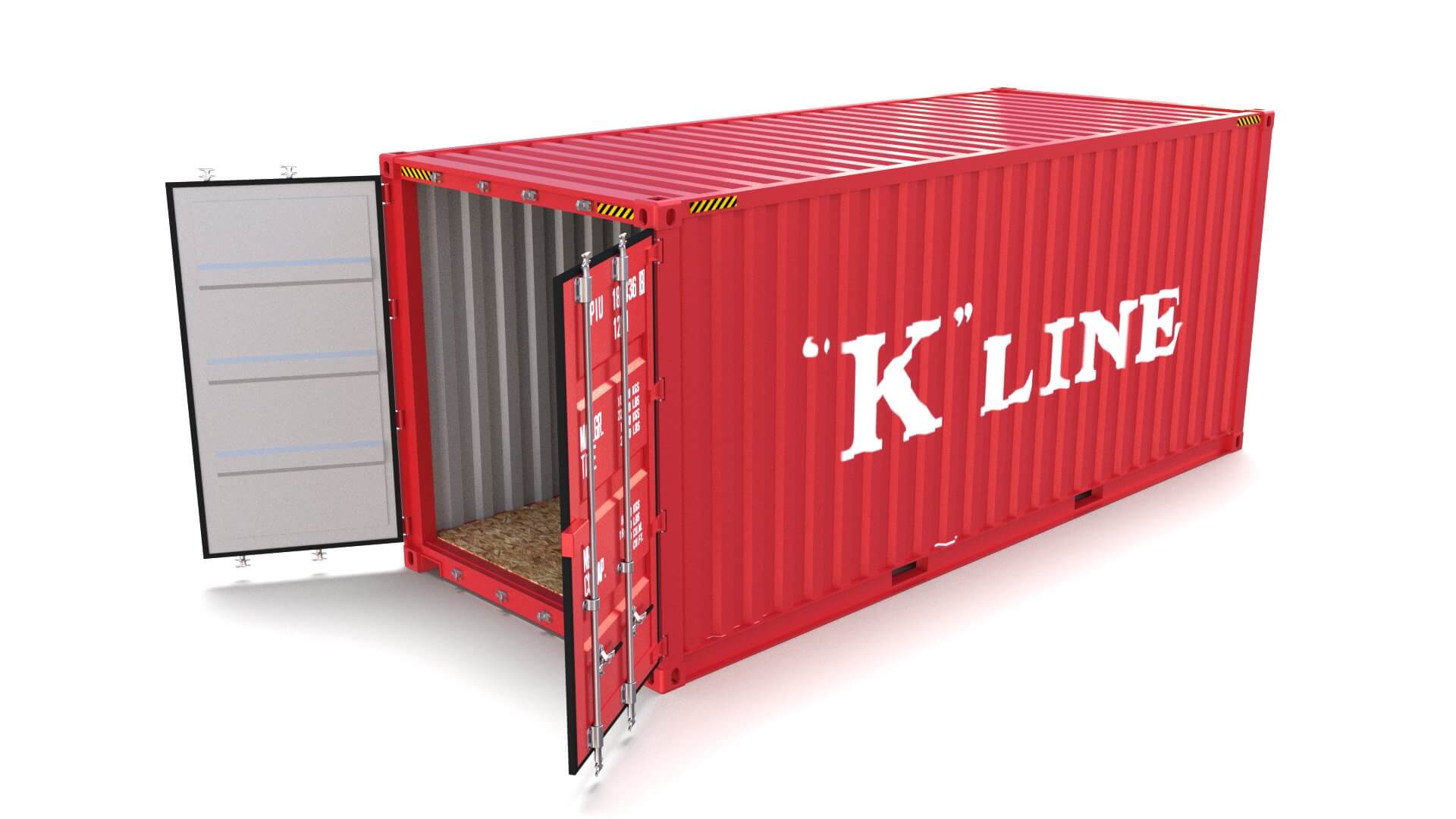 20ft Shipping Container K Line - 3D Model by dragosburian