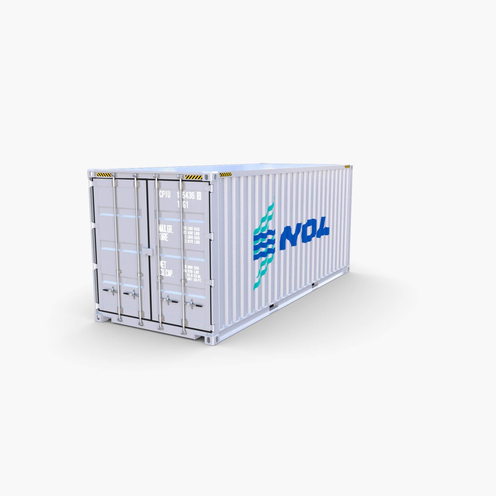 20ft Shipping Container NOL - 3D Model by dragosburian