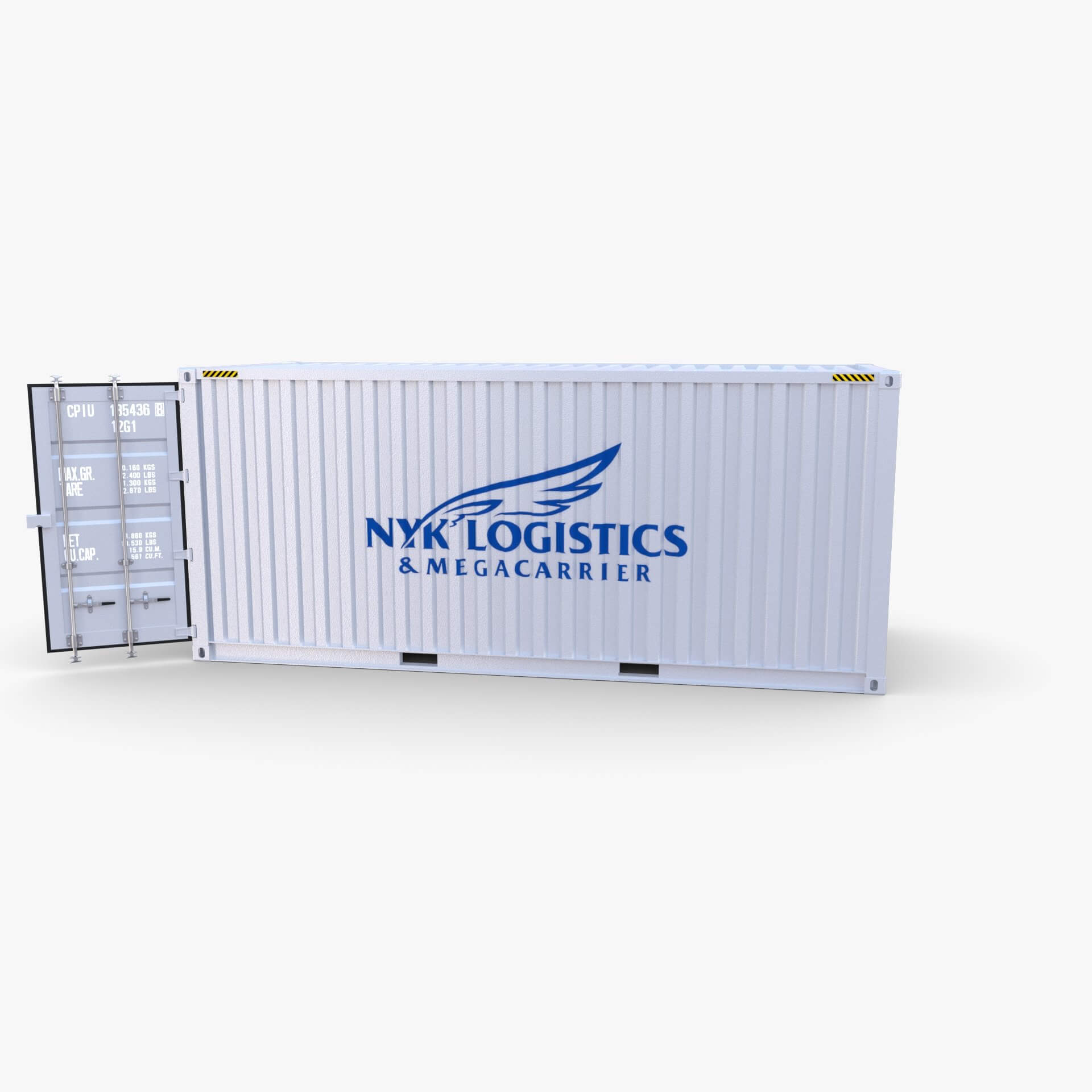 20ft Shipping Container NYK Logistics V2 - 3D Model by dragosburian