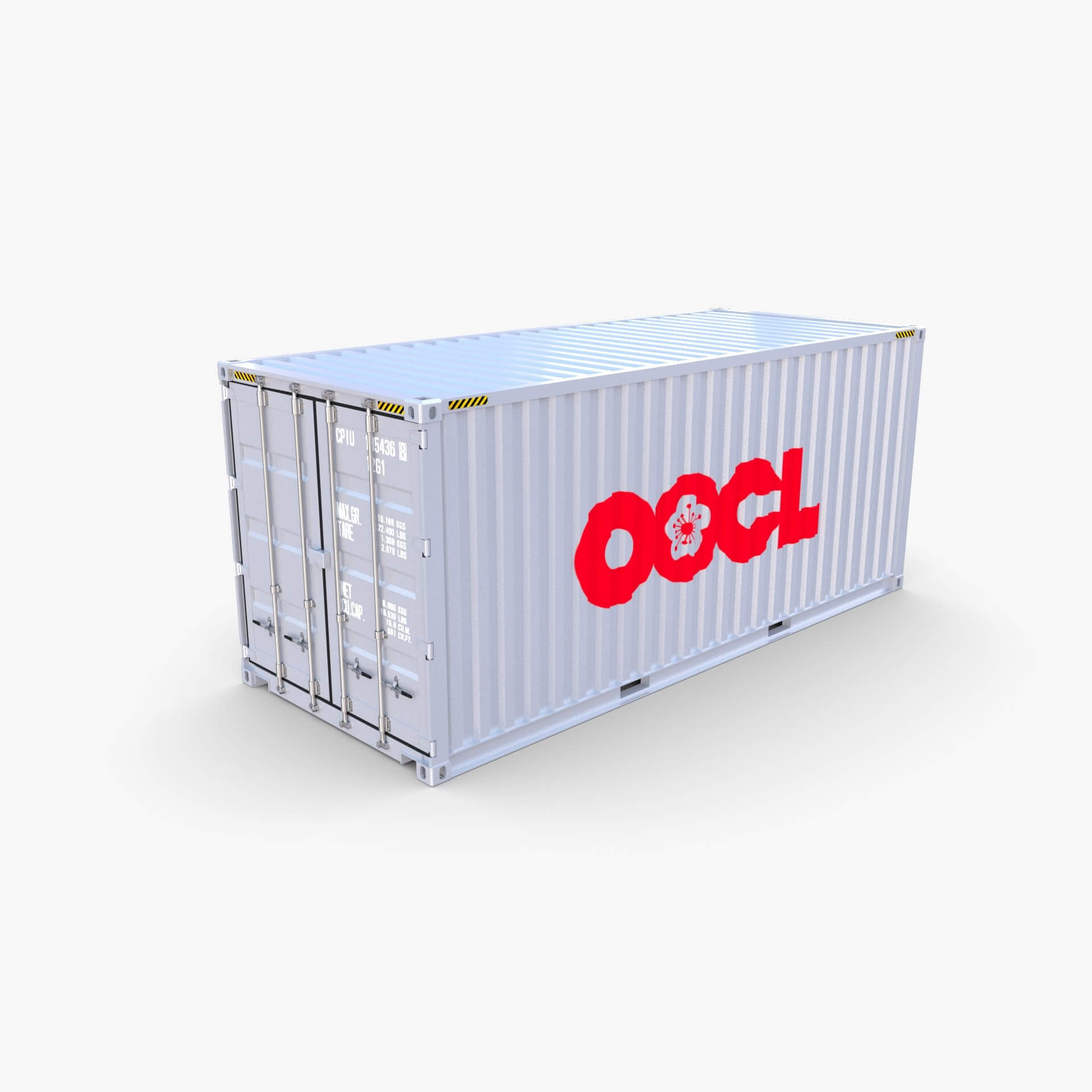 20ft Shipping Container OOCL - 3D Model by dragosburian