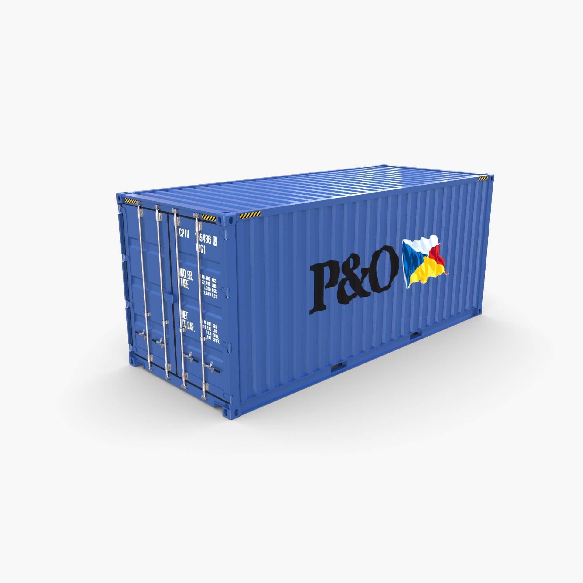 20ft Shipping Container PO V1 - 3D Model by dragosburian