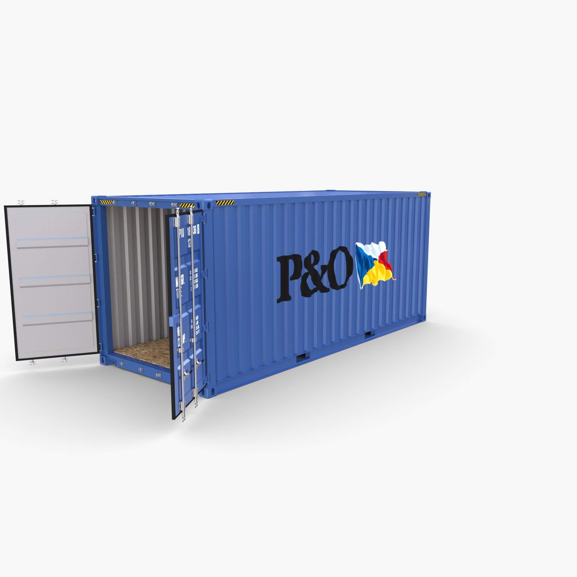 20ft Shipping Container PO V1 - 3D Model by dragosburian