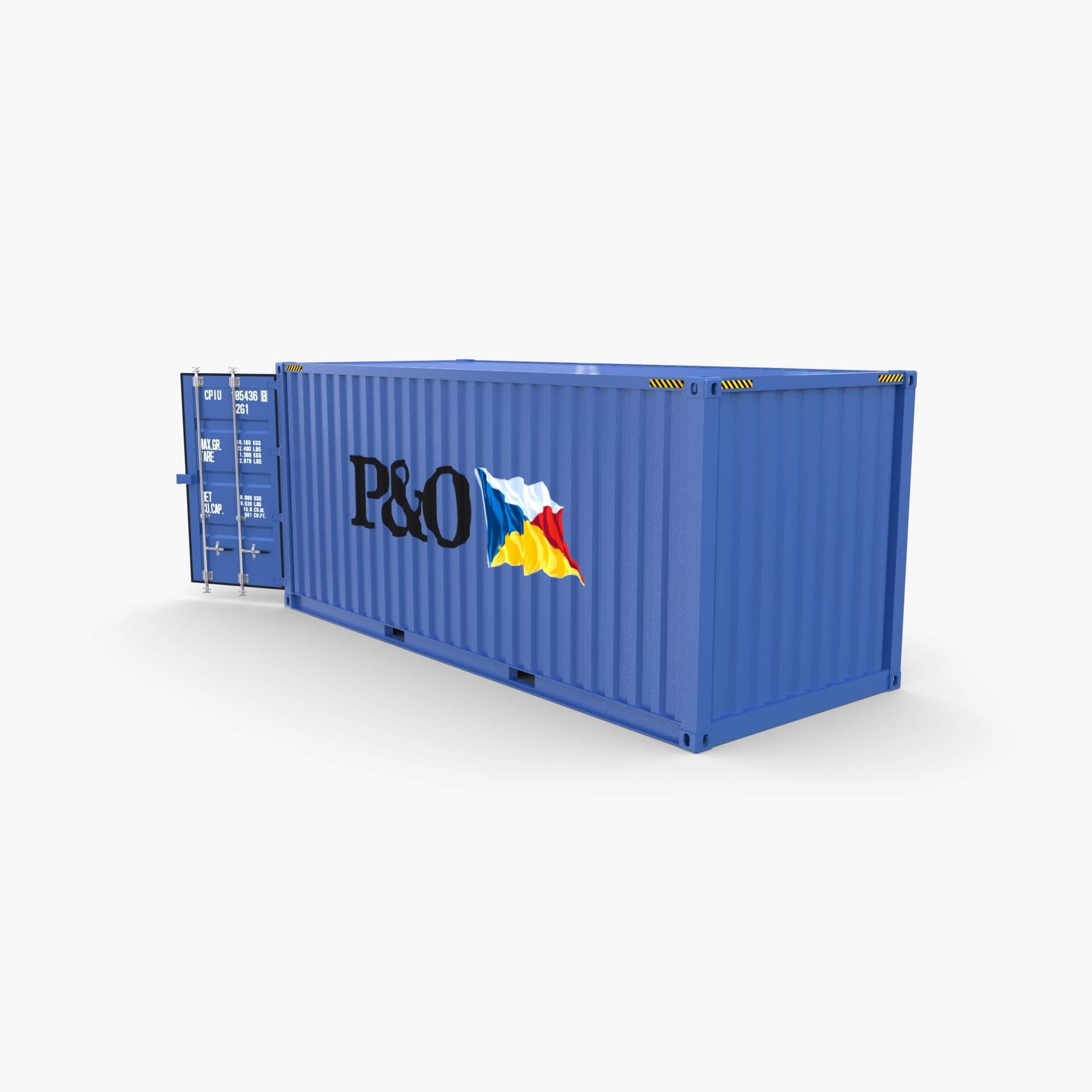 20ft Shipping Container PO V1 - 3D Model by dragosburian