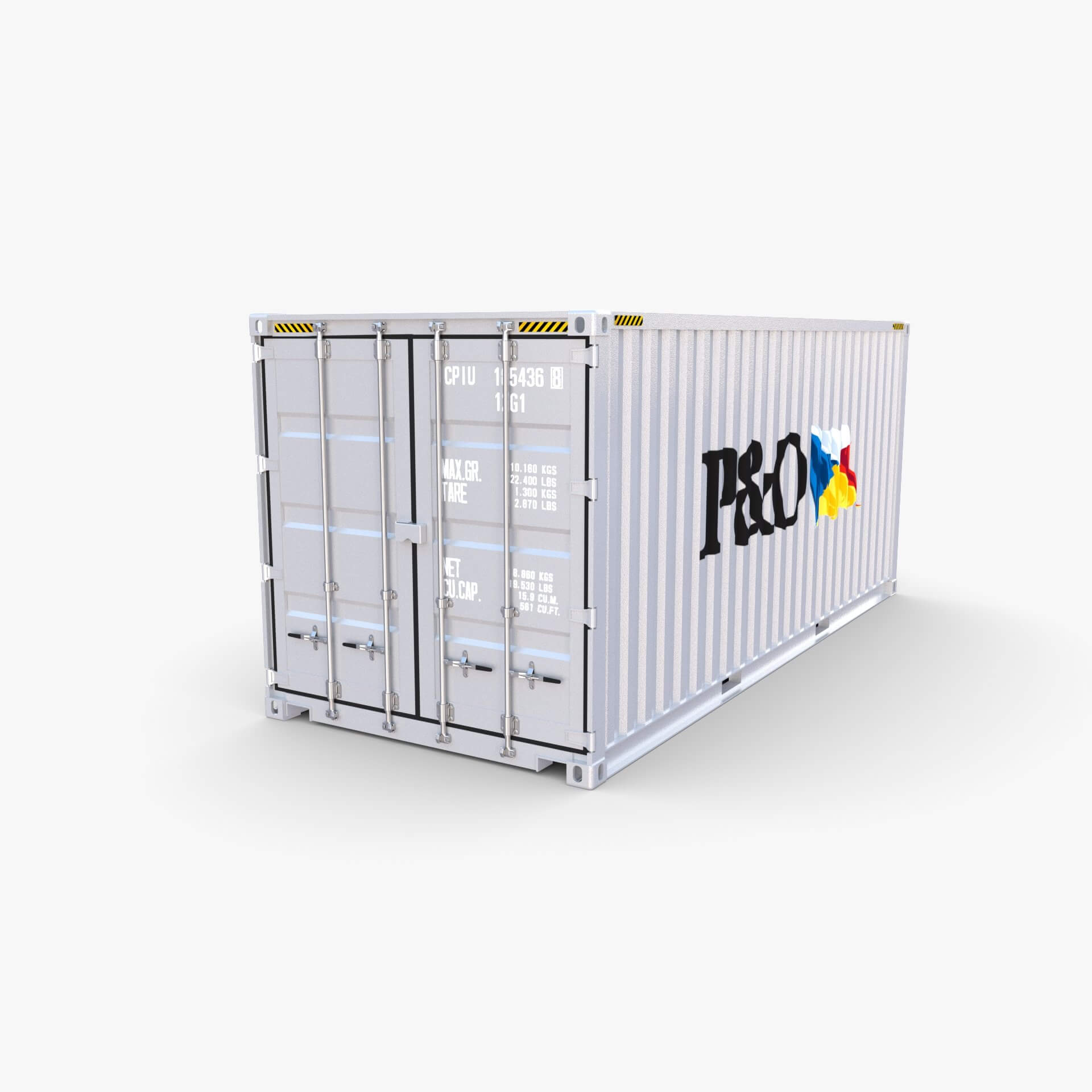 20ft Shipping Container PO V2 - 3D Model by dragosburian