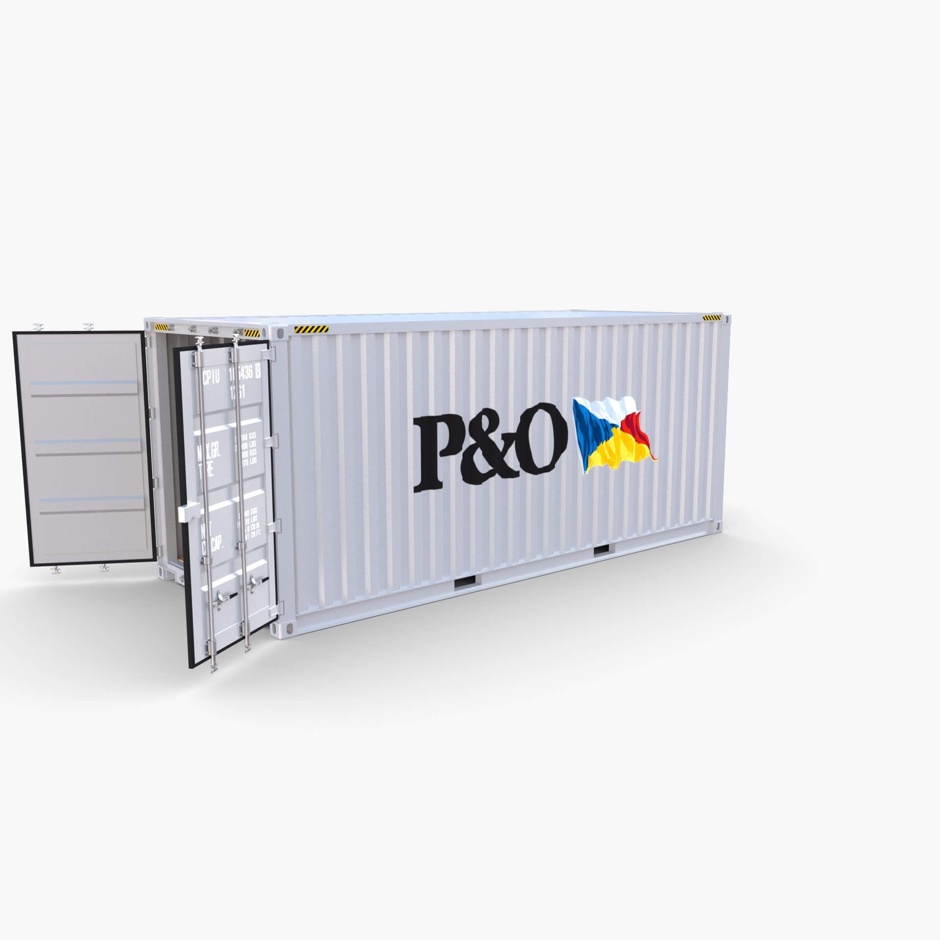20ft Shipping Container PO V2 - 3D Model by dragosburian