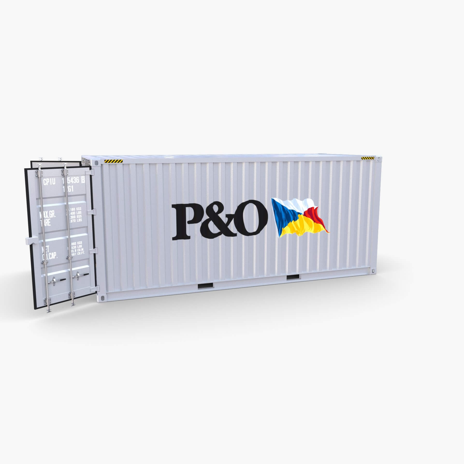 20ft Shipping Container PO V2 - 3D Model by dragosburian