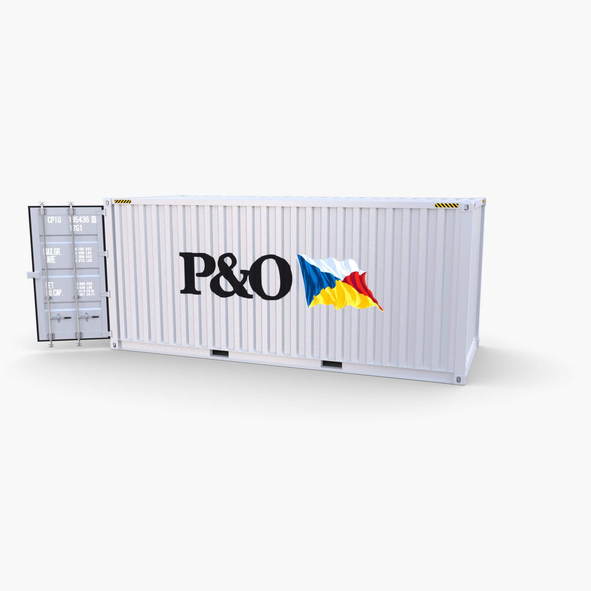 20ft Shipping Container PO V2 - 3D Model by dragosburian
