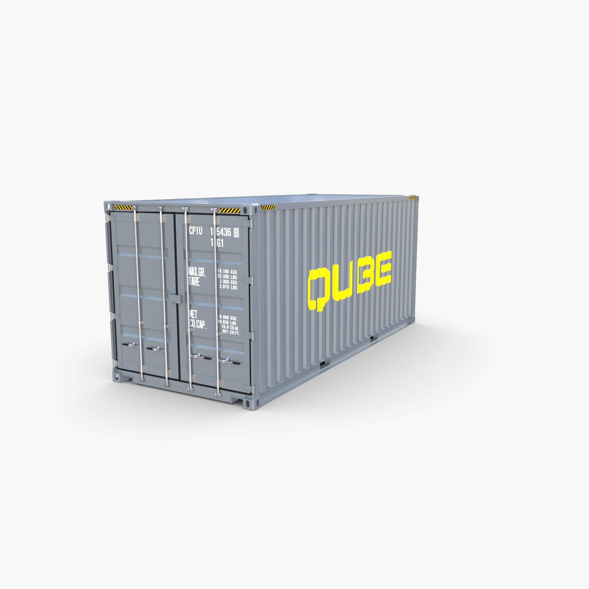 20ft Shipping Container Qube V1 - 3D Model by dragosburian