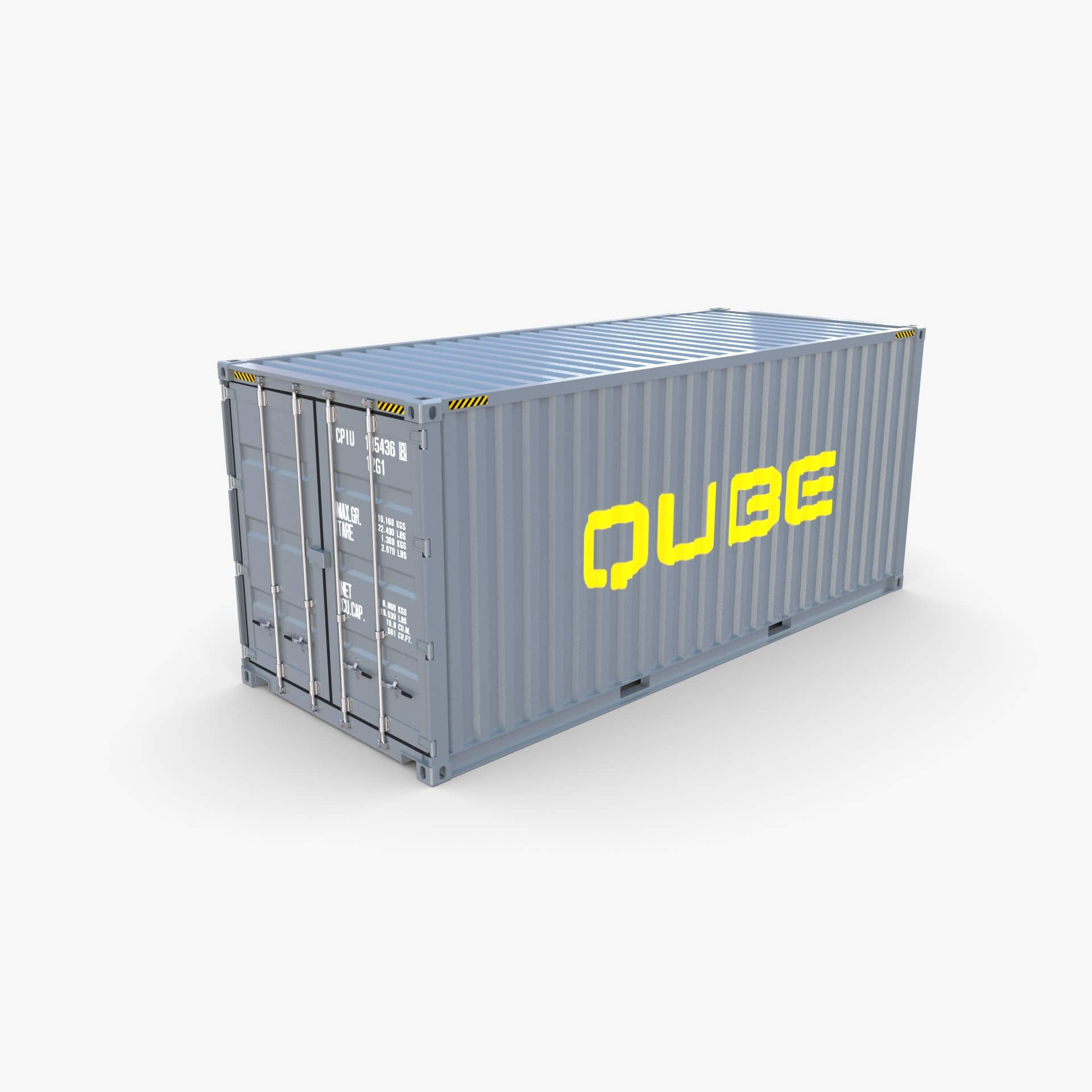 20ft Shipping Container Qube V1 - 3D Model by dragosburian
