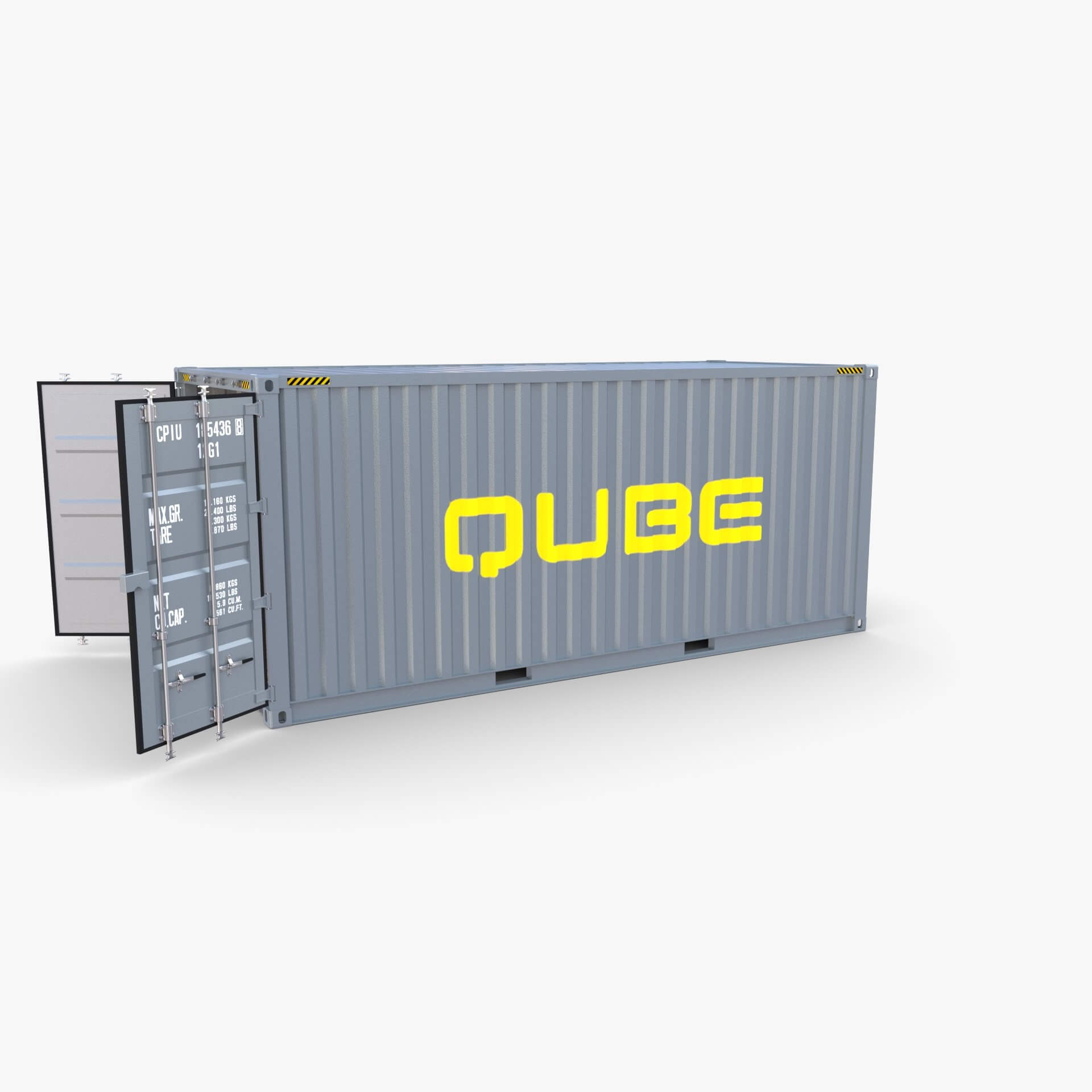 20ft Shipping Container Qube V1 - 3D Model by dragosburian