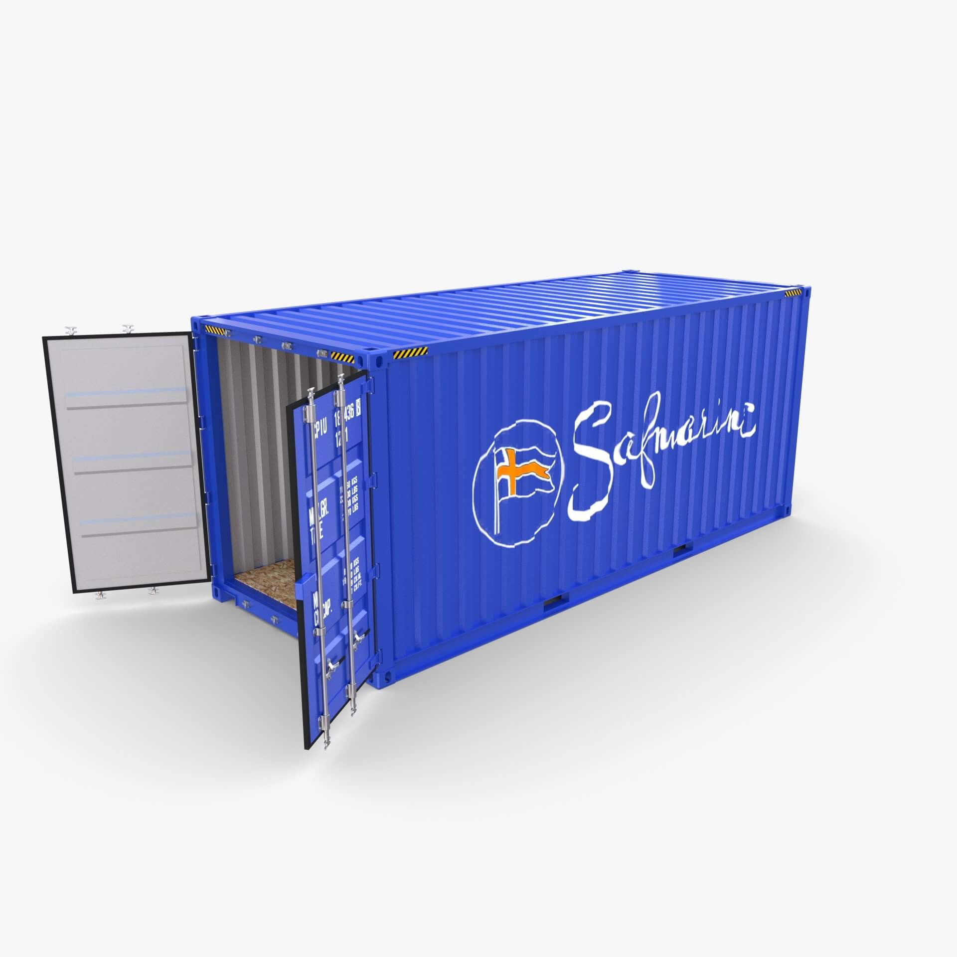 20ft Shipping Container Safmarine V2 - 3D Model by dragosburian