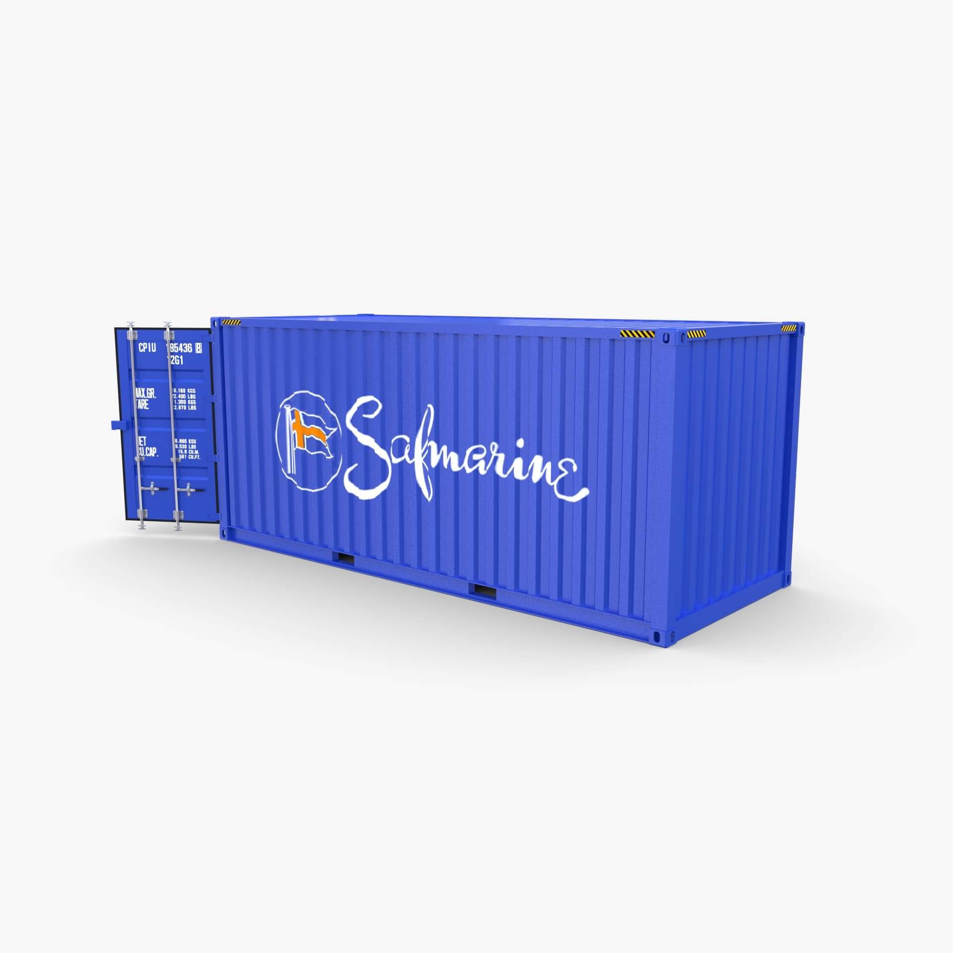 20ft Shipping Container Safmarine V2 - 3D Model by dragosburian