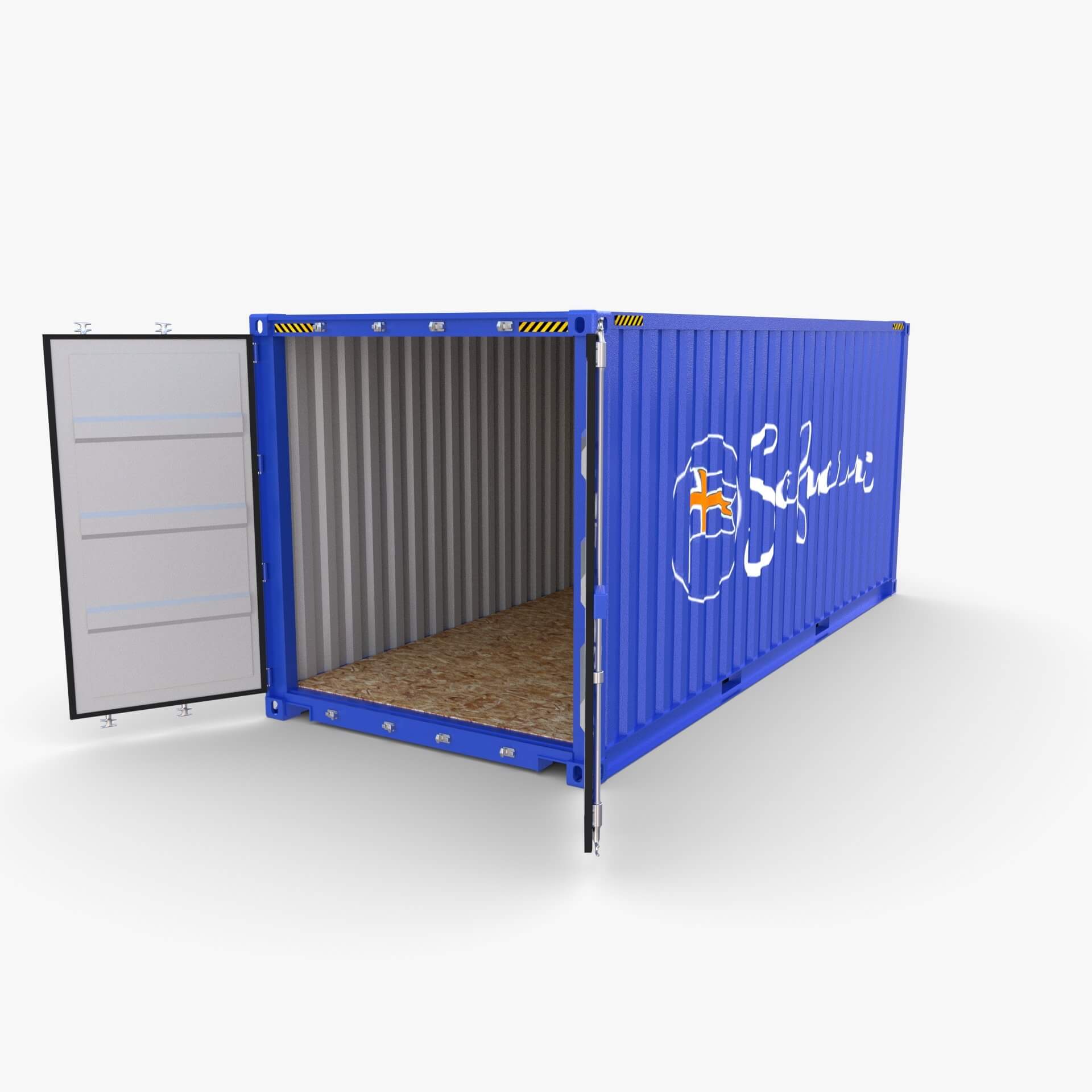 20ft Shipping Container Safmarine V2 - 3D Model by dragosburian