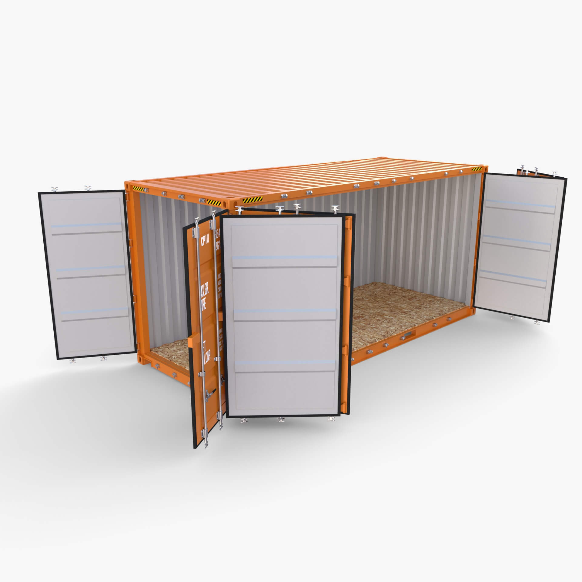 20ft Shipping Container Side Open High Cube - 3D Model by dragosburian