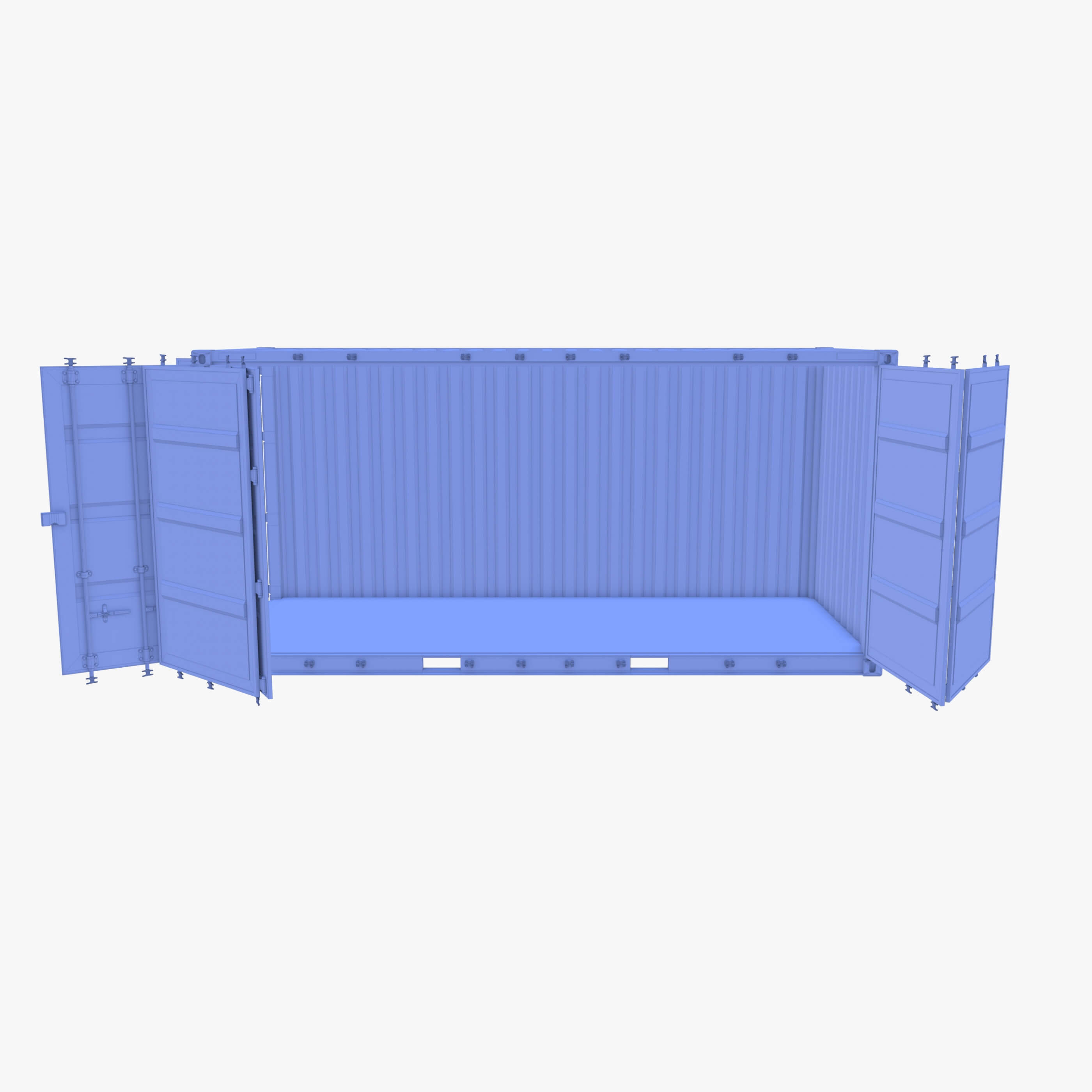 20ft Shipping Container Side Open High Cube - 3D Model by dragosburian