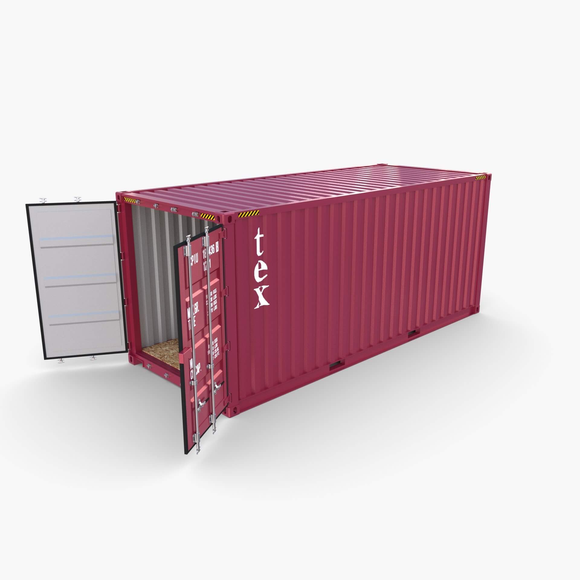 20ft Shipping Container Tex V1 - 3D Model by dragosburian
