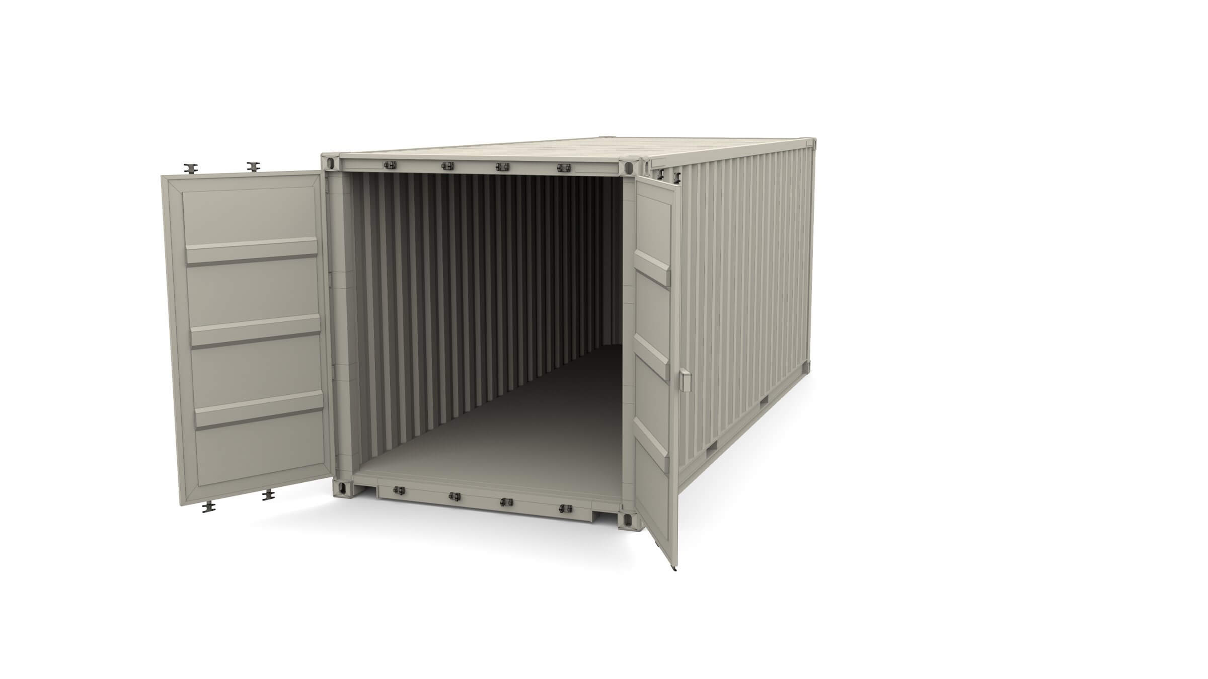 20ft Shipping Container Tex V1 - 3D Model by dragosburian