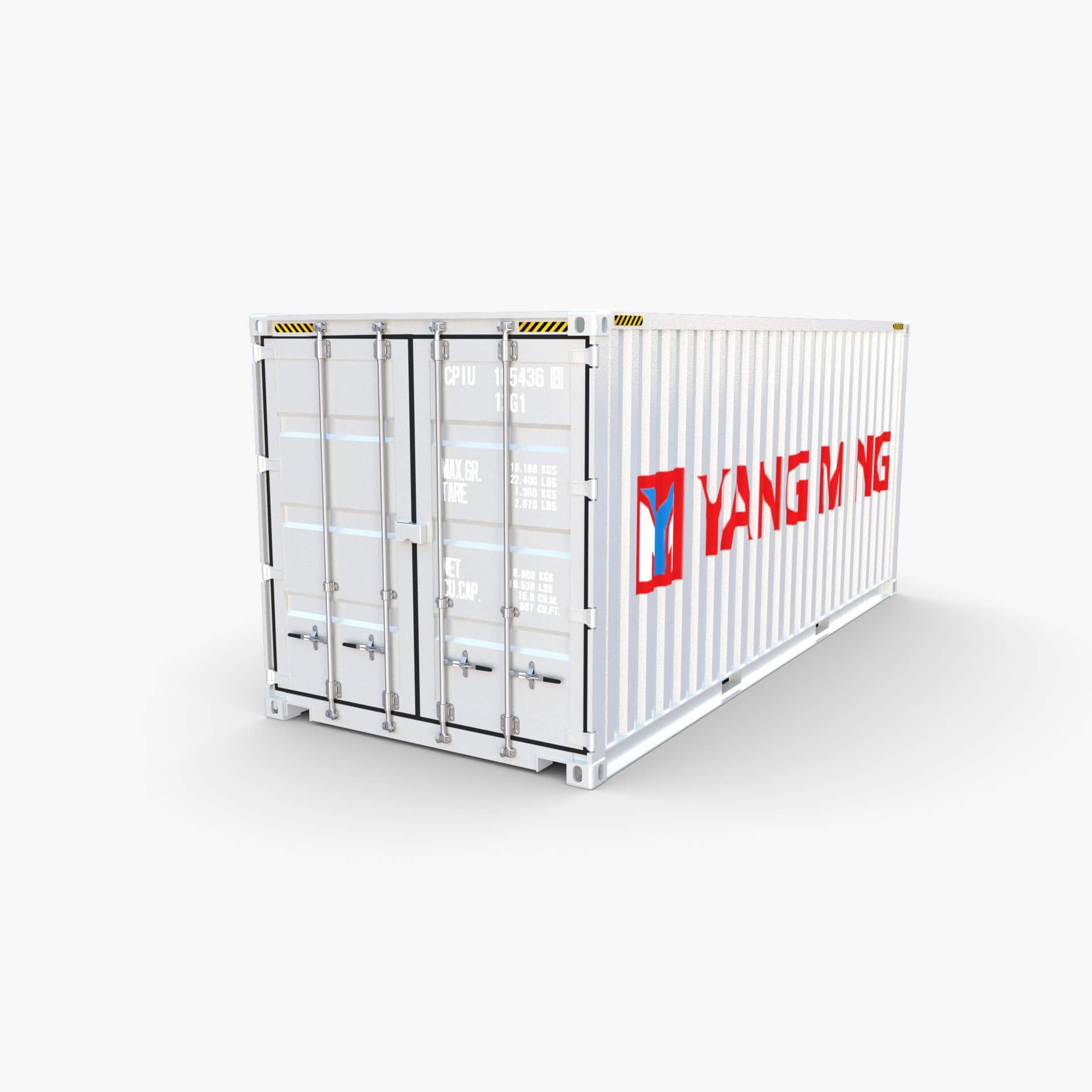 20ft Shipping Container - Yang Ming 3D Model by dragosburian