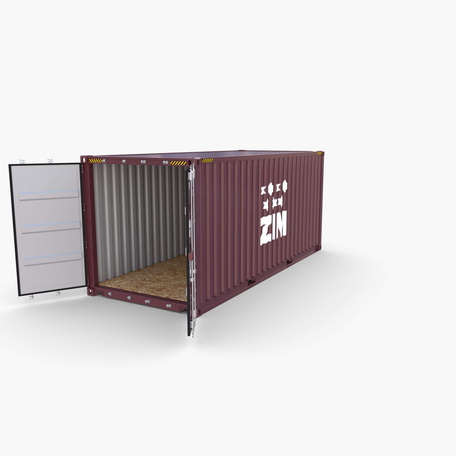 20ft Shipping Container ZIM - 3D Model by dragosburian