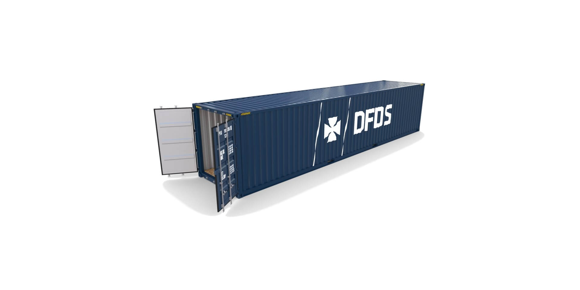 40ft Shipping Container DFDS - 3D Model by dragosburian