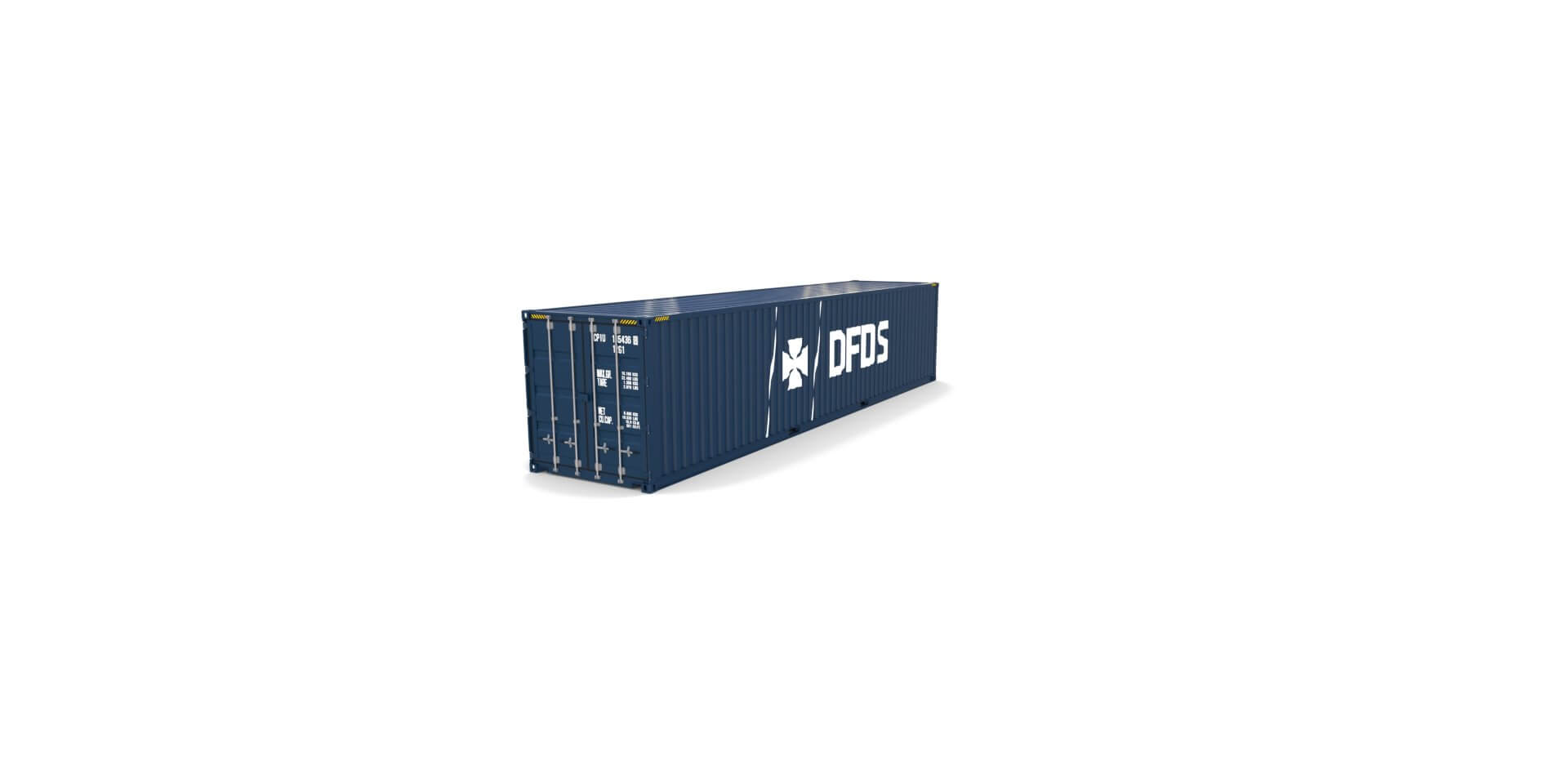 40ft Shipping Container DFDS - 3D Model by dragosburian