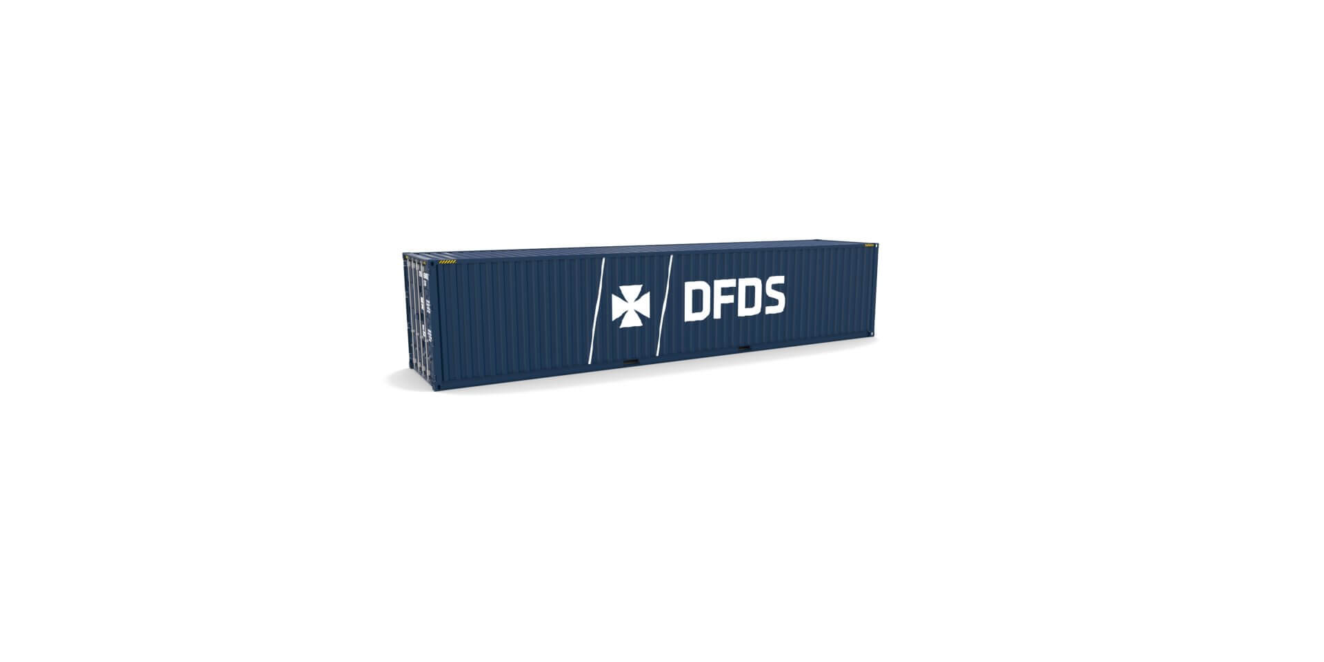 40ft Shipping Container DFDS - 3D Model by dragosburian