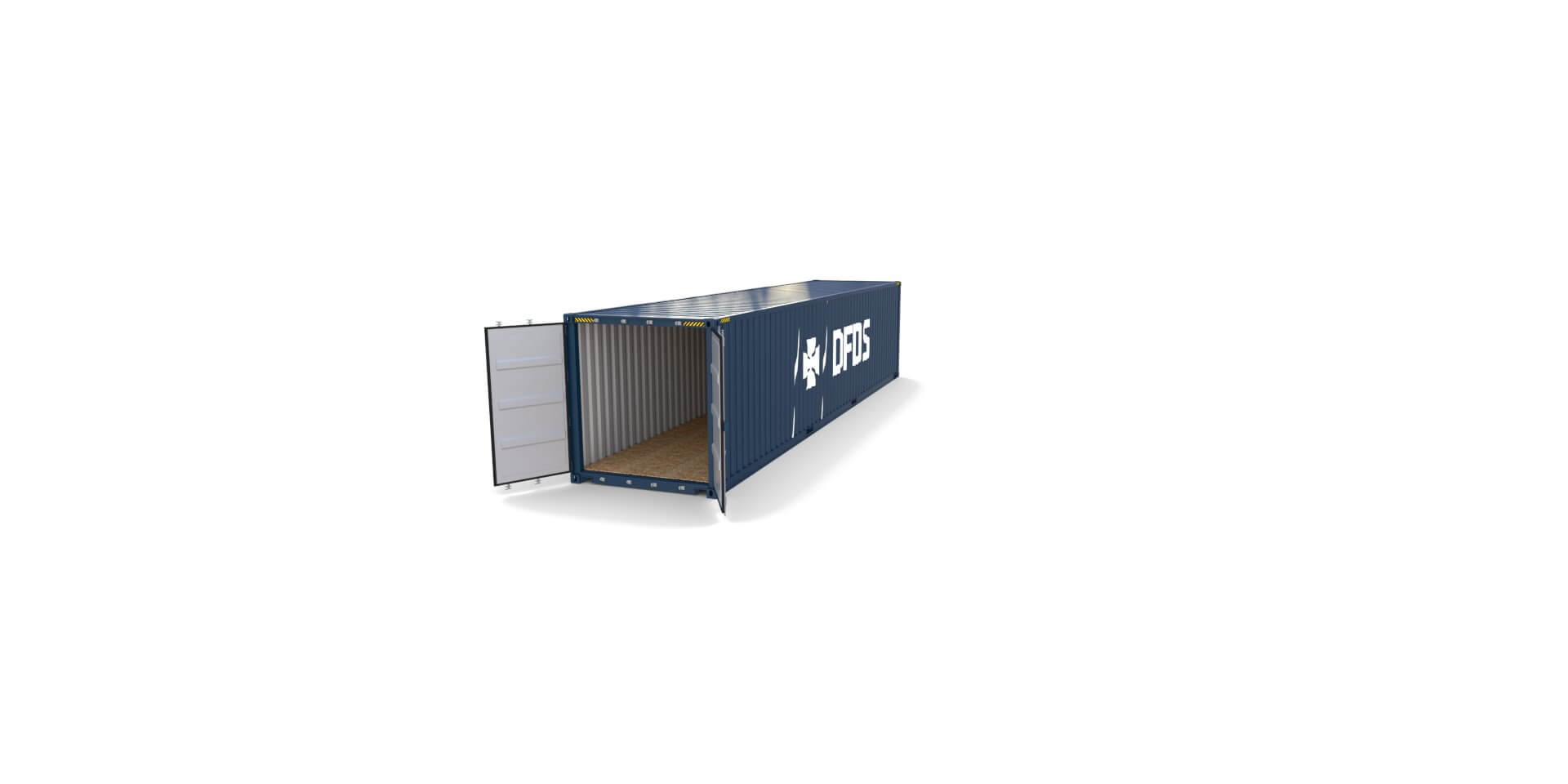 40ft Shipping Container DFDS - 3D Model by dragosburian