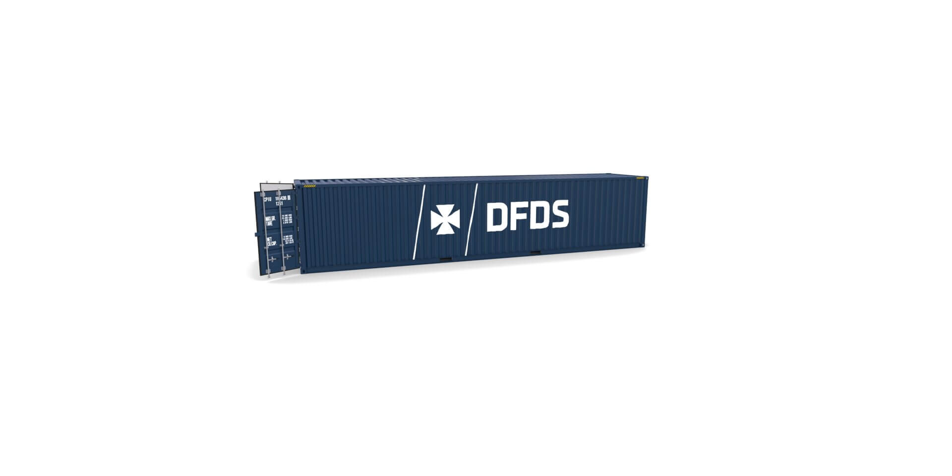 40ft Shipping Container DFDS - 3D Model by dragosburian