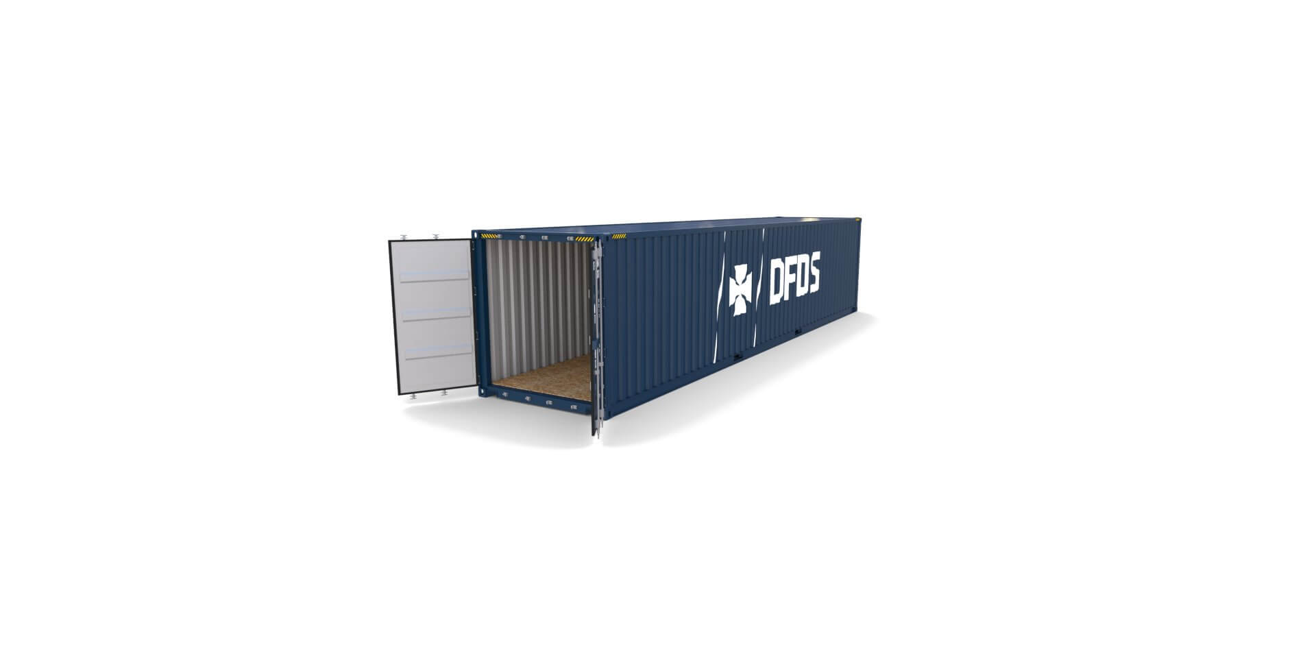 40ft Shipping Container DFDS - 3D Model by dragosburian