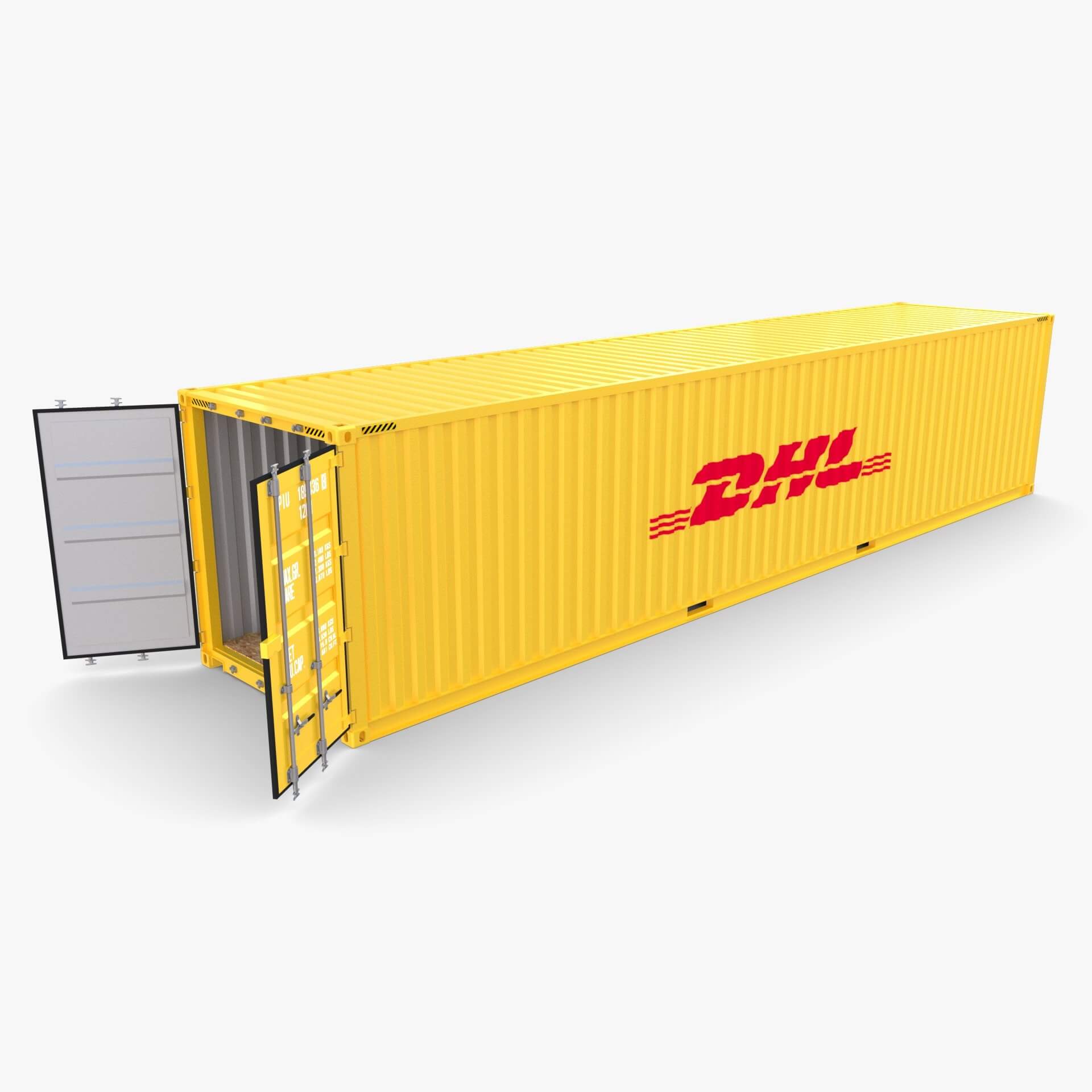 40ft Shipping Container DHL - 3D Model by dragosburian