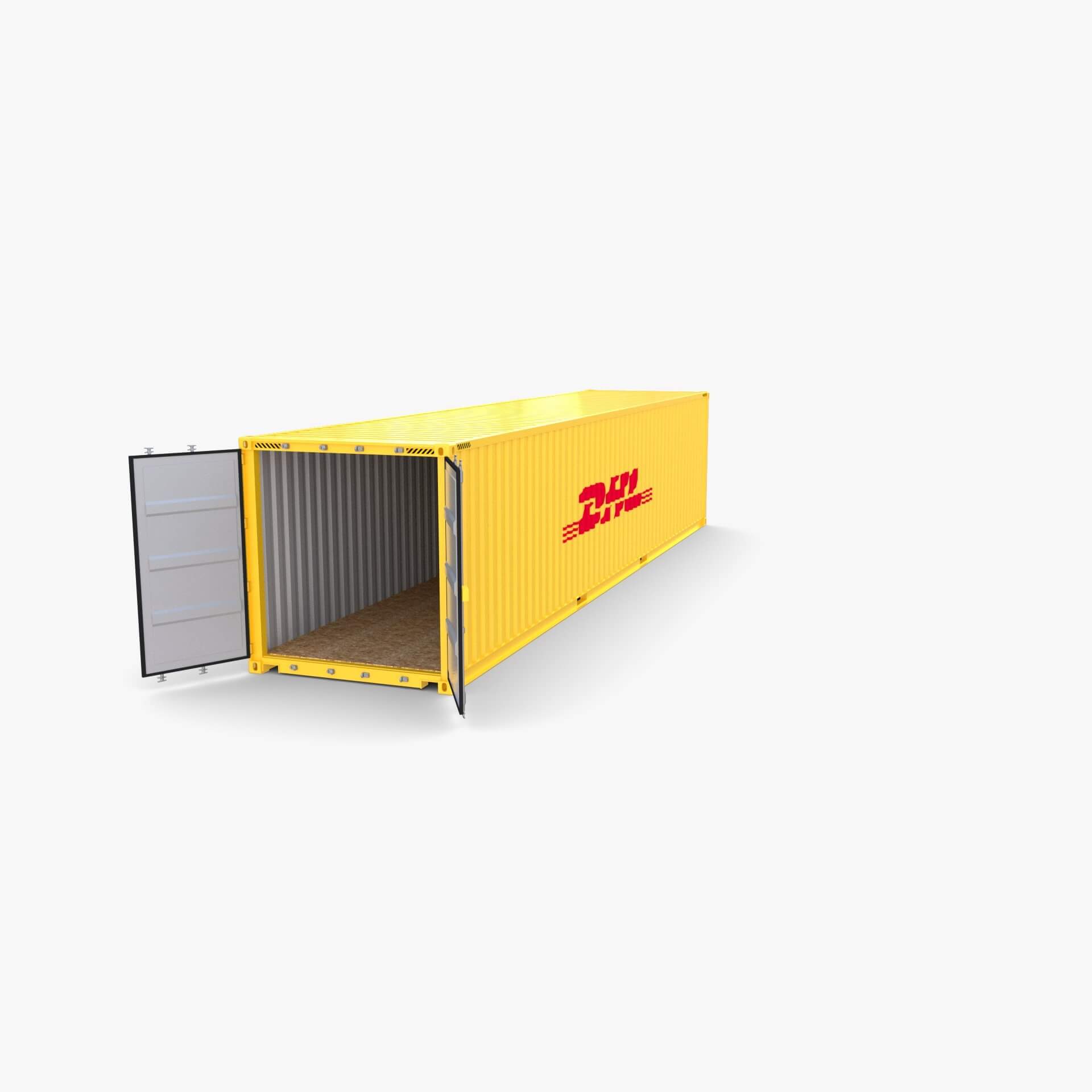 40ft Shipping Container DHL - 3D Model by dragosburian