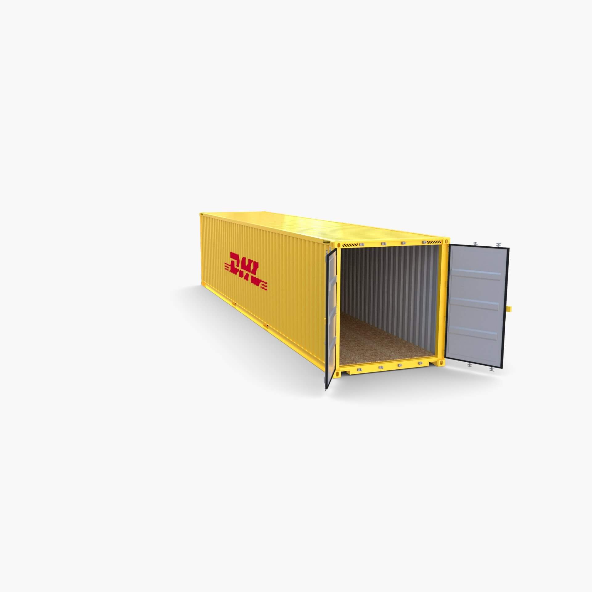 40ft Shipping Container DHL - 3D Model by dragosburian