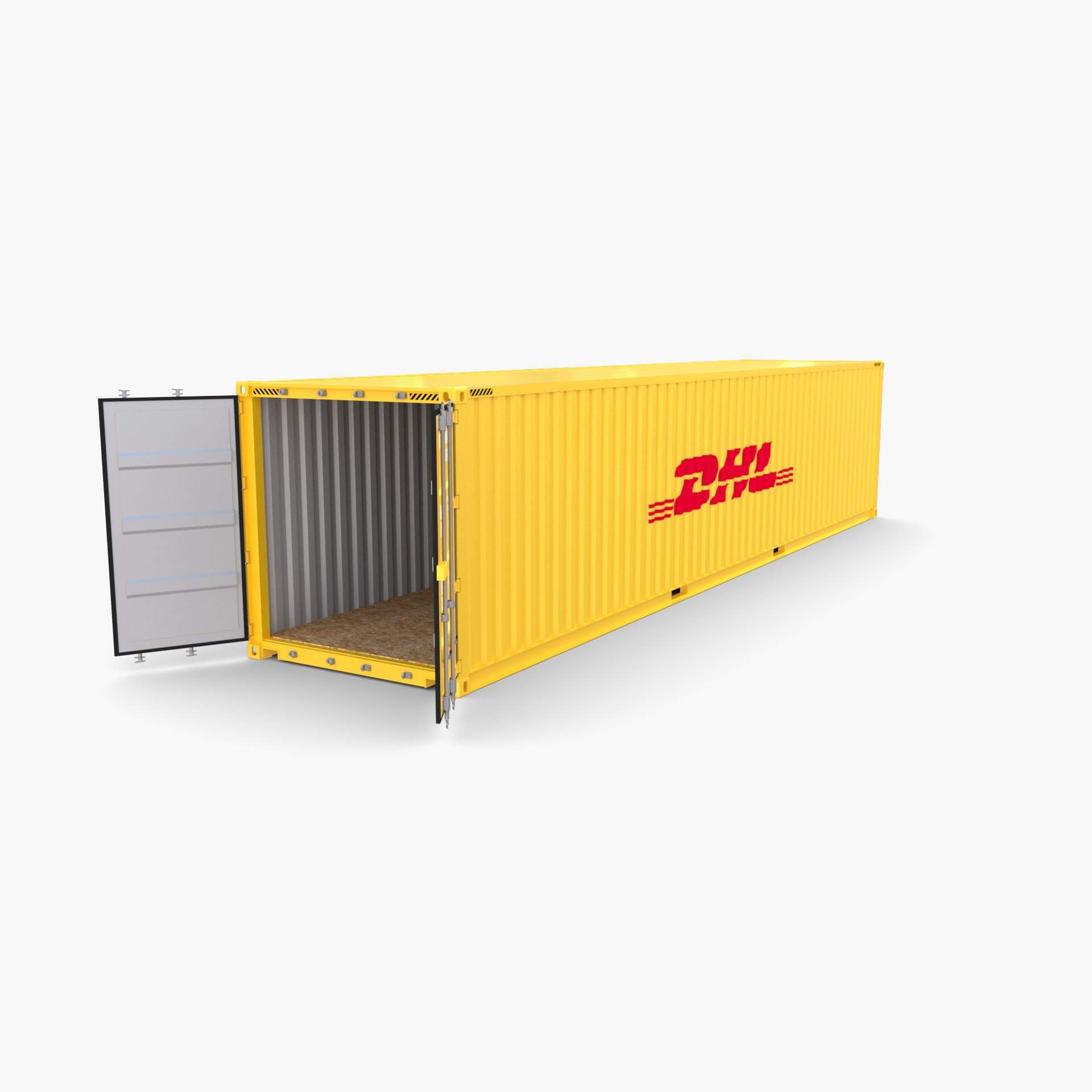 40ft Shipping Container DHL - 3D Model by dragosburian